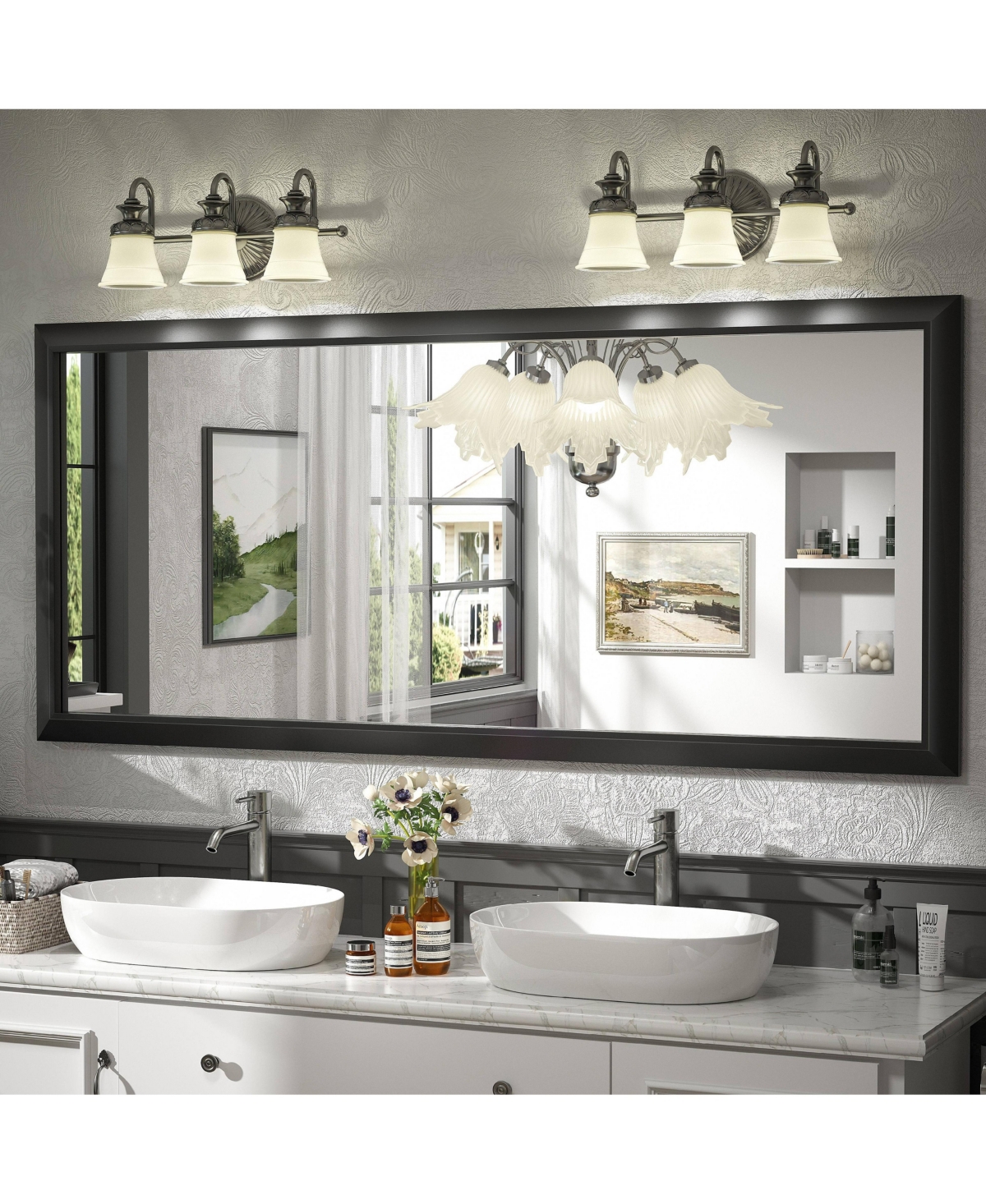 Click here for Apmir 72 x 32 Inch Thick Metal Framed Wall Mirrors... prices