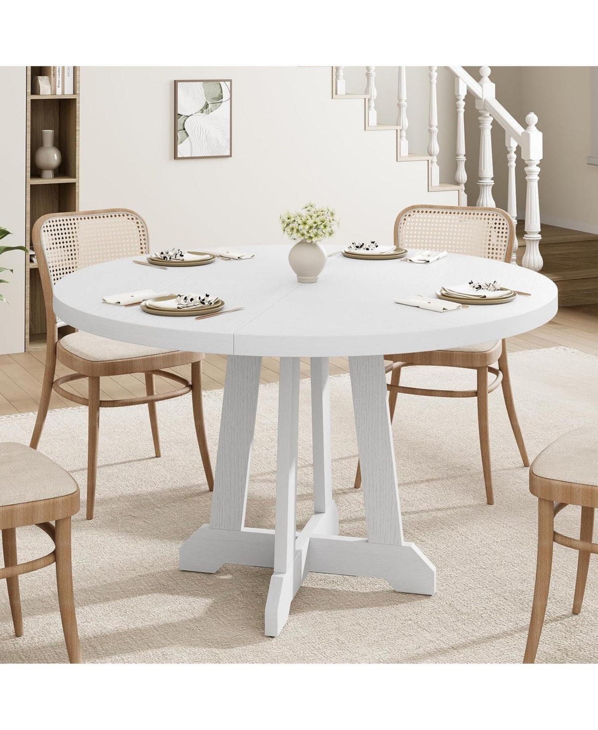 Click here for gaomon 47 Inch Round Dining Table  Wood Kitchen Di... prices