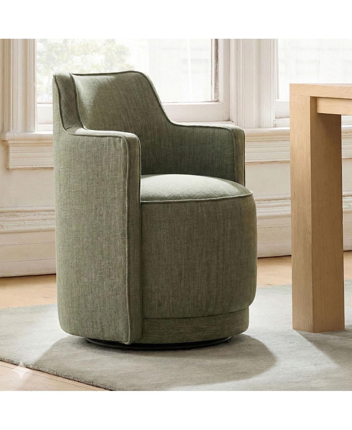 Click here for Maison Boucle Swivel Barrel Accent Chair  Fabric U... prices