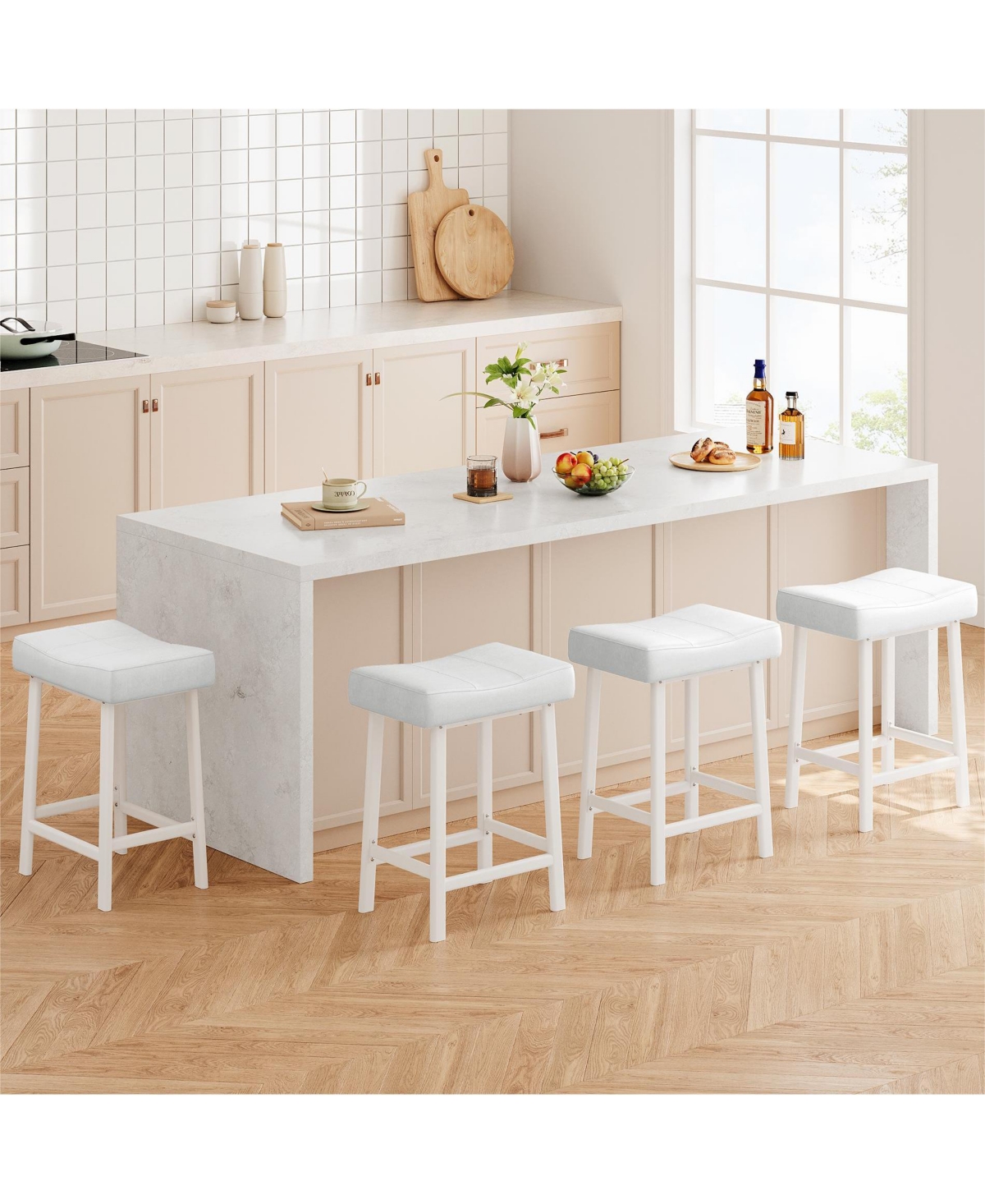 Click here for homfan Counter Height Bar Stools Set of 4  24 Inch... prices