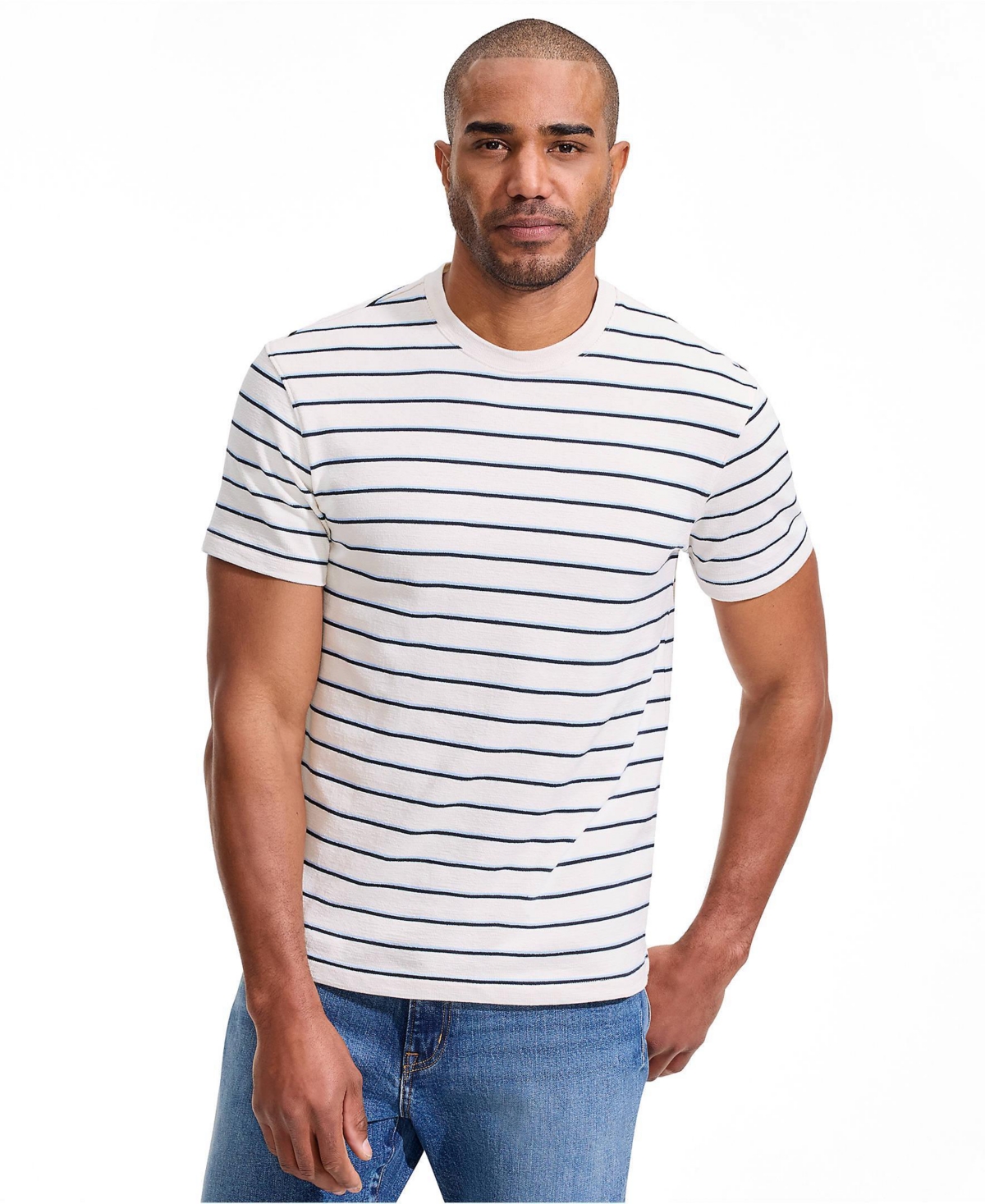 Click here for Lands End Mens Short Sleeve Knit Terry Tee - Ivory... prices