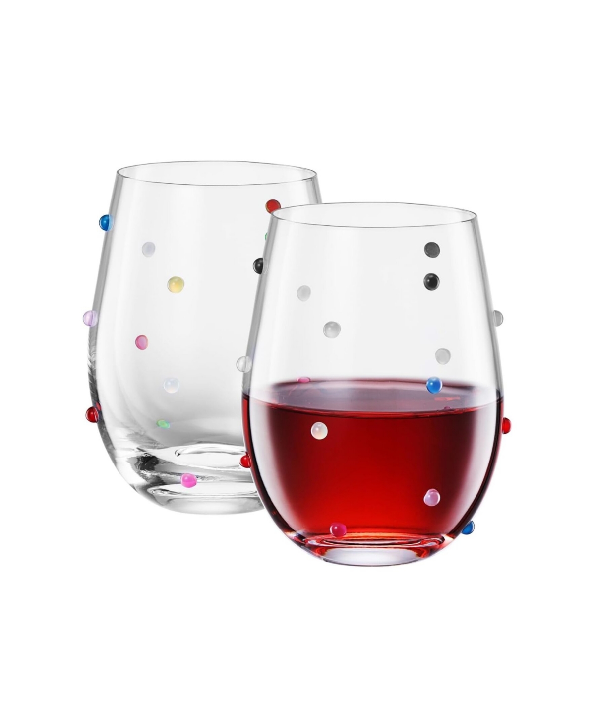 Click here for The Wine Savant Confetti Polka Dot Stemless Wine G... prices