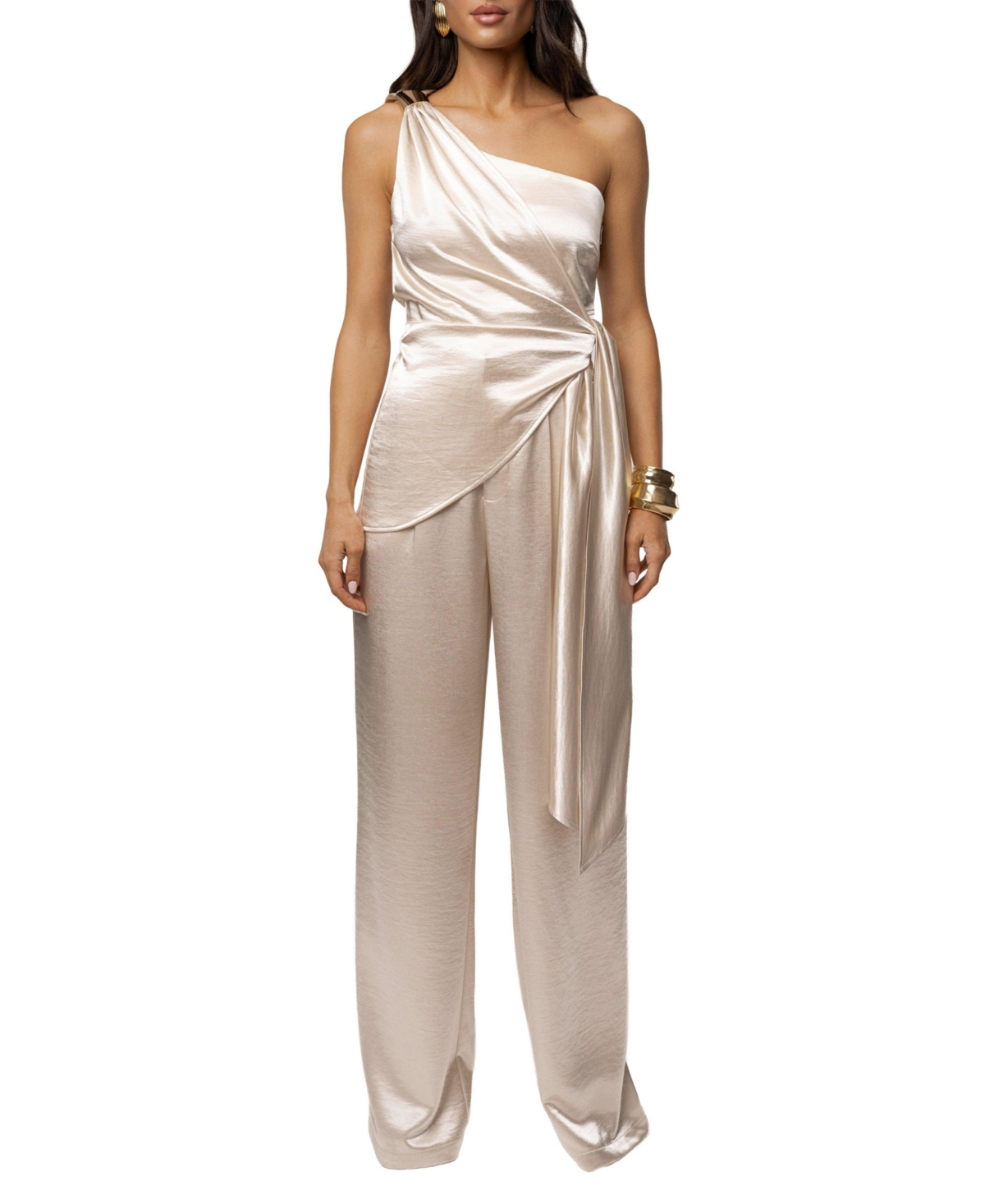 Click here for Jluxlabel Womens Palmera Satin Top - Ivory prices