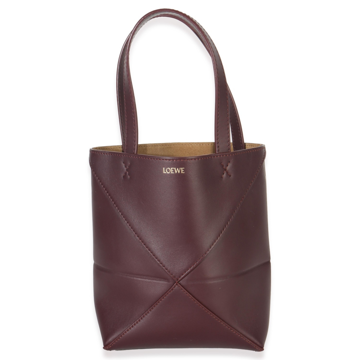 Click here for Pre-Owned Loewe Burgundy Calfskin Mini Puzzle Fold... prices