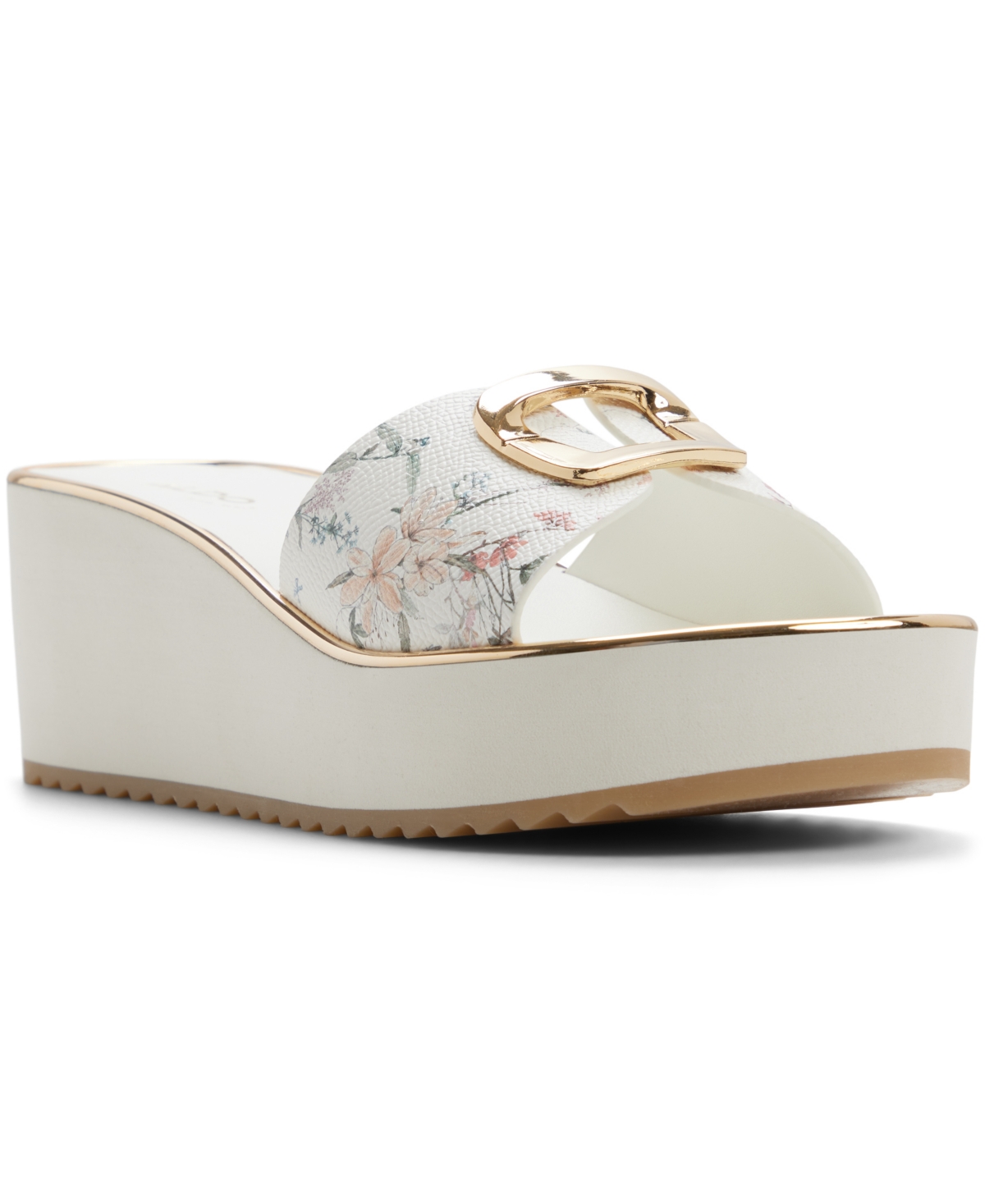 Click here for Aldo Womens Menhaden Wedge Sandals - White Multi prices