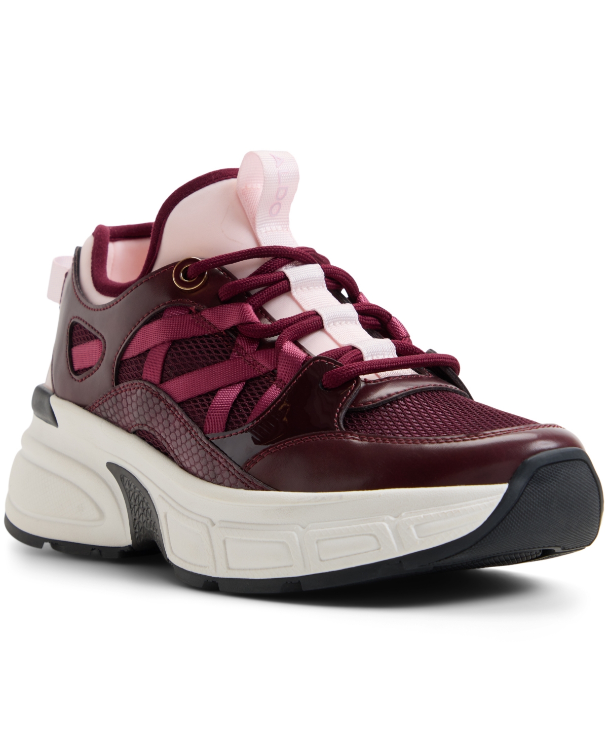 Click here for Aldo Womens Haddey Jogger Lace-Up Sneakers - Burgu... prices