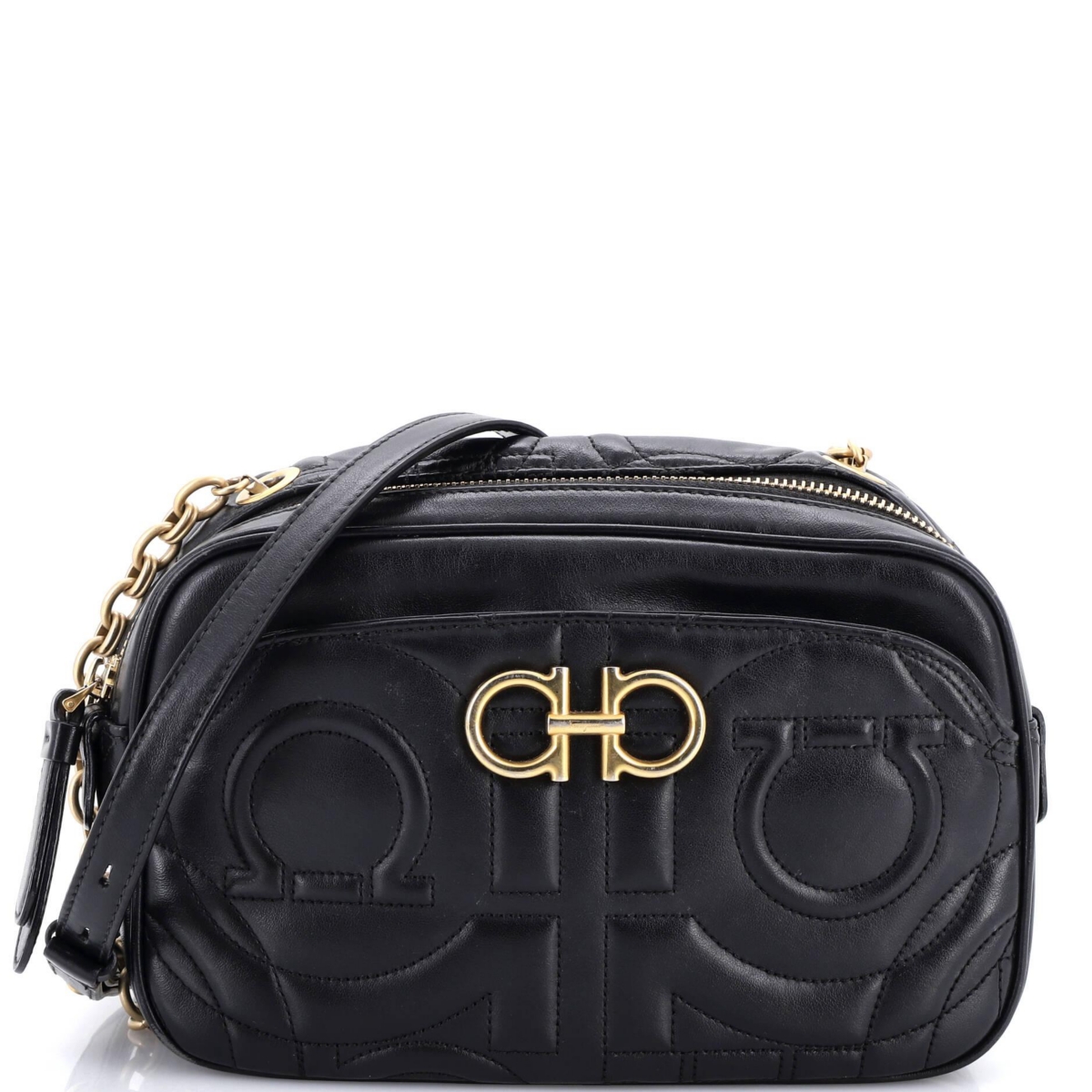 Click here for Pre-Owned Salvatore Ferragamo Gancini Camera Bag Q... prices