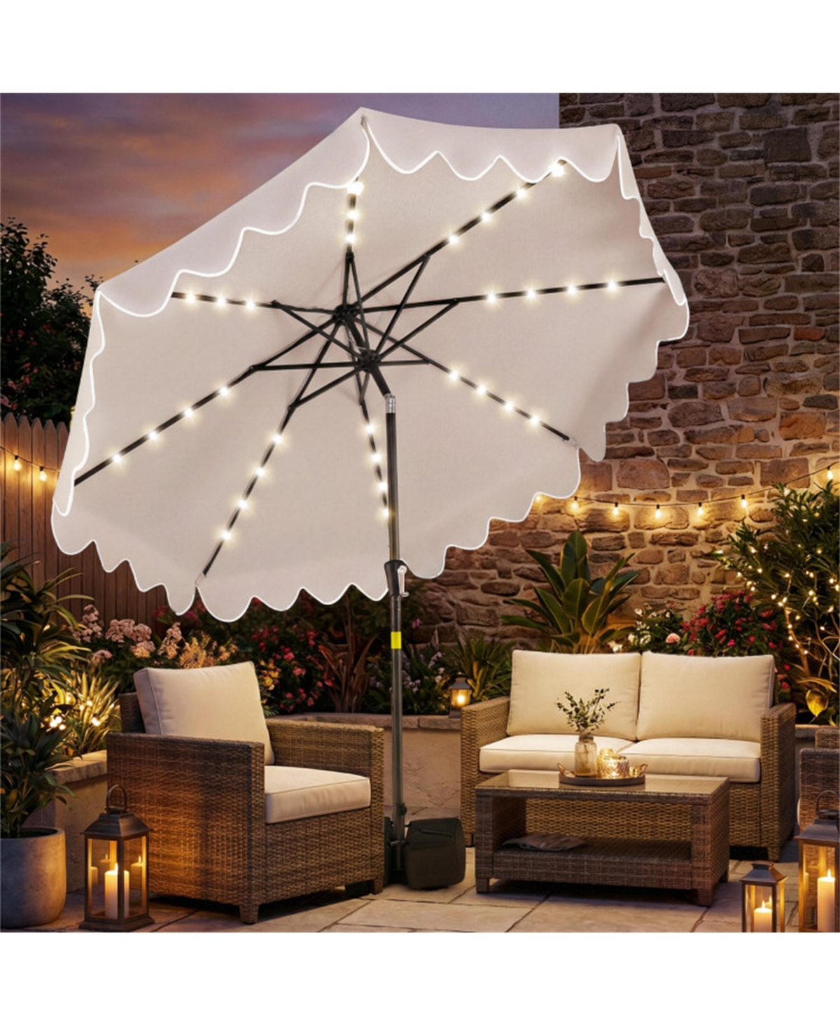 Click here for Clihome Outdoor Patio Umbrella with Solar Led Ligh... prices