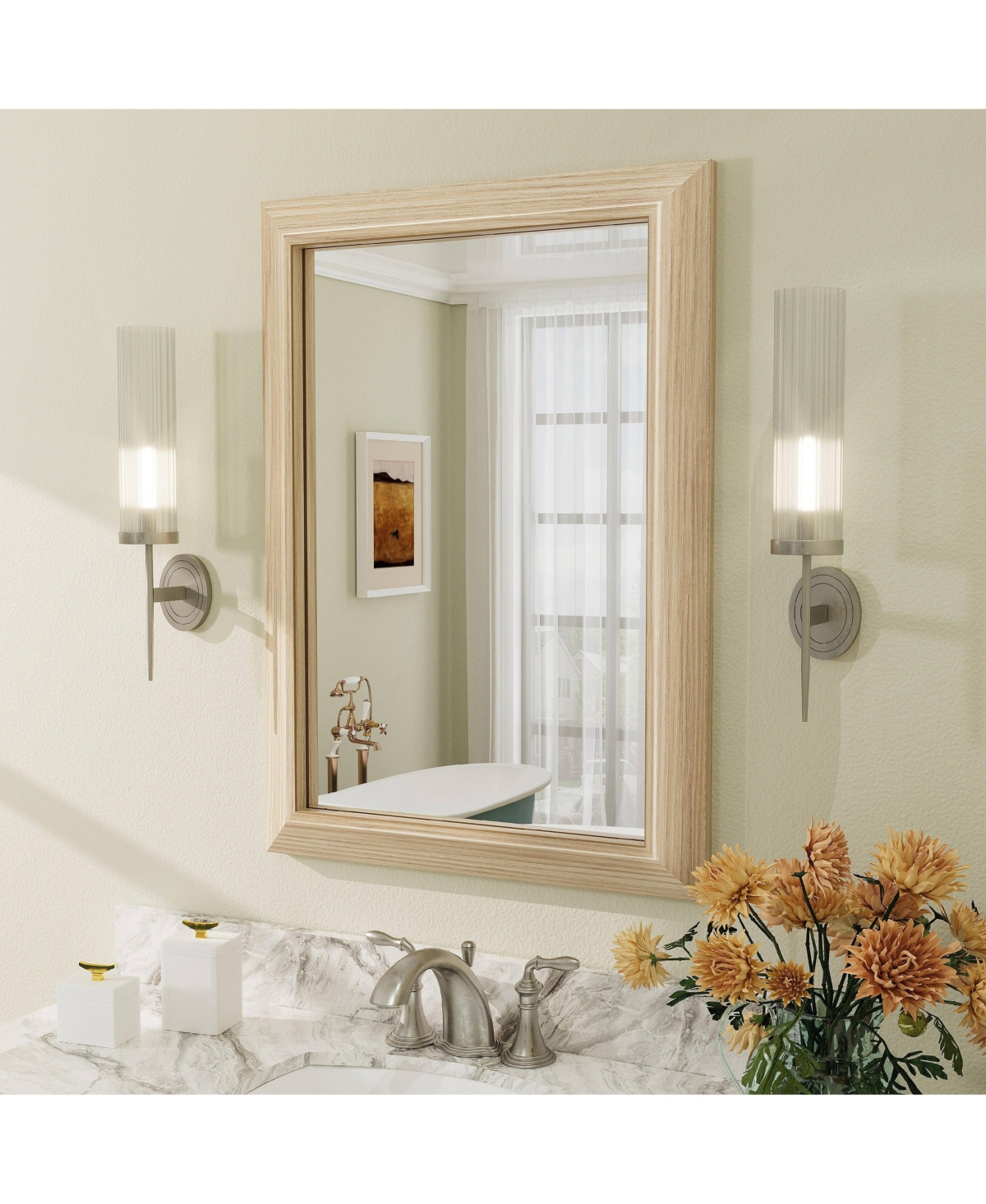 Click here for Apmir 20 x 28 Inch Thick Metal Framed Wall Mirrors... prices