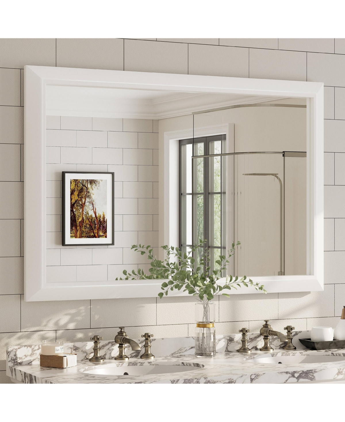 Click here for Apmir 48 x 32 Inch Thick Metal Framed Wall Mirrors... prices