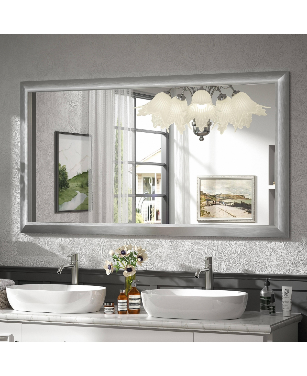Click here for Apmir 55 x 30 Inch Thick Metal Framed Wall Mirrors... prices