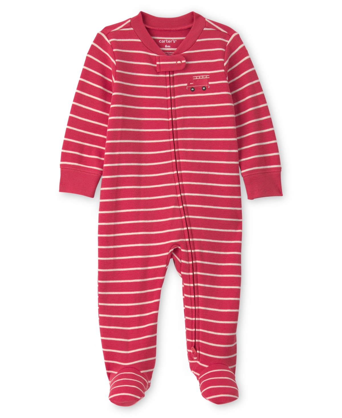Click here for Carters Baby Boys Firetruck Striped Snug Fit Sleep... prices