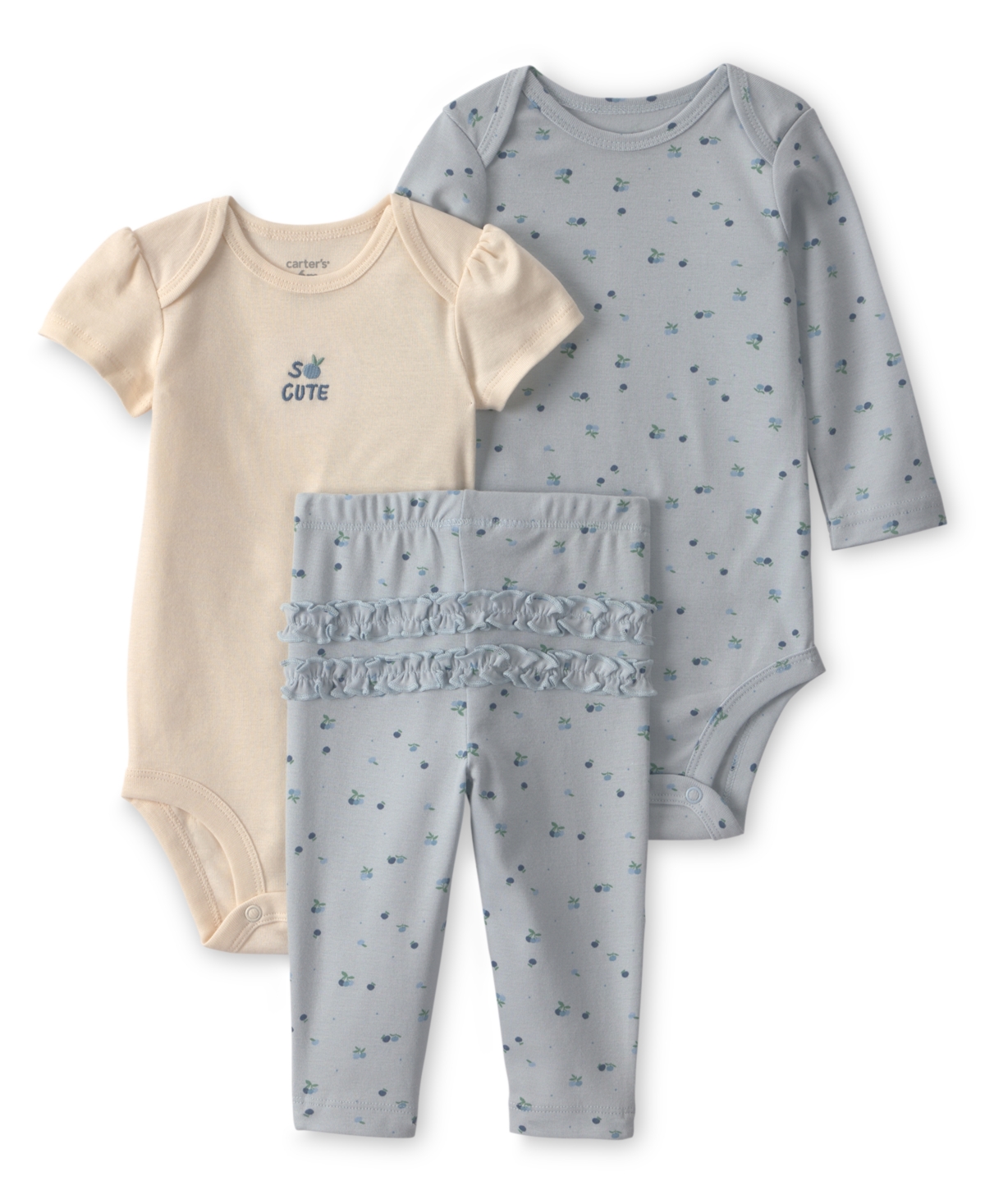 Click here for Carters Baby Girls Blueberry Bodysuit & Pant 3-Pie... prices