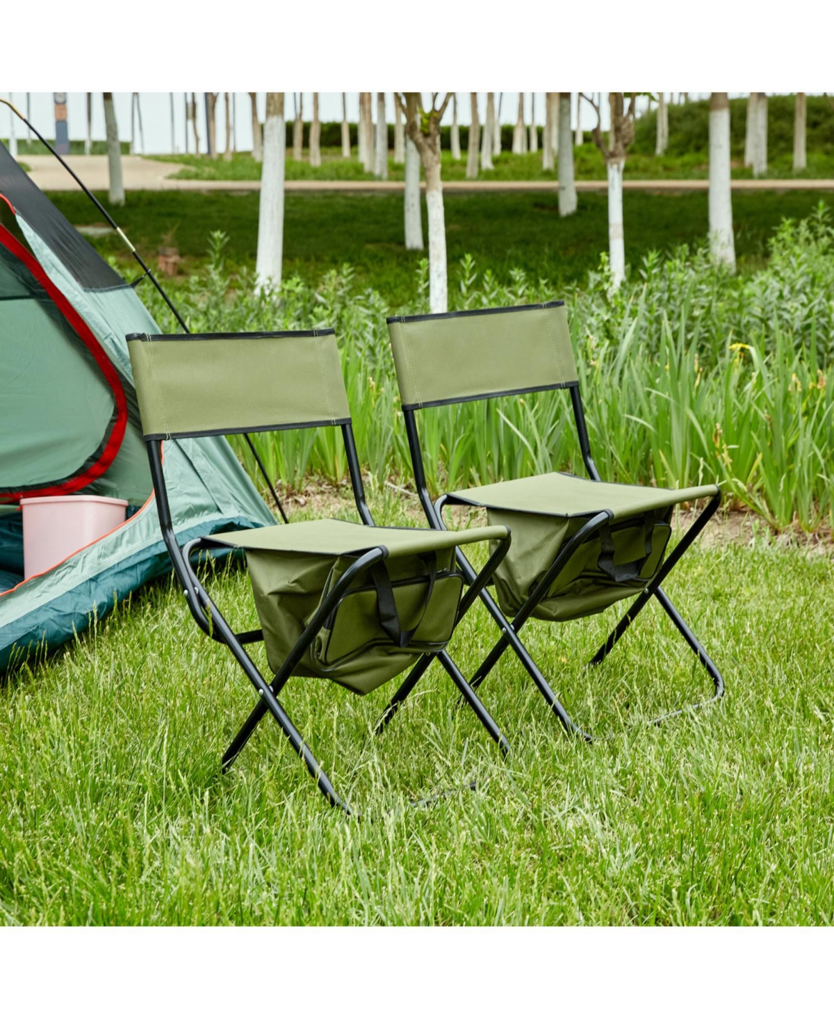 Click here for ECHTPeak 2-Piece Folding Camping Chairs  with Stor... prices