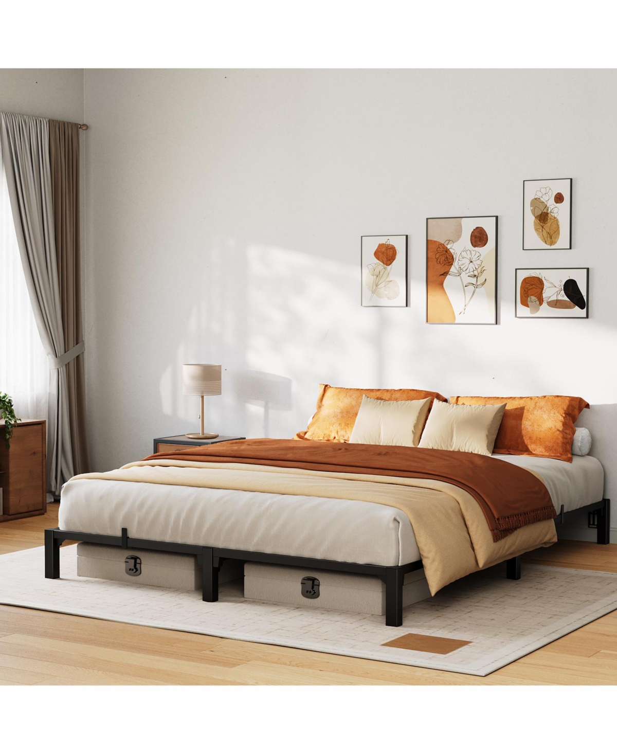 Click here for homfan Heavy Duty Metal Platform Bed Frame - 8 Inc... prices