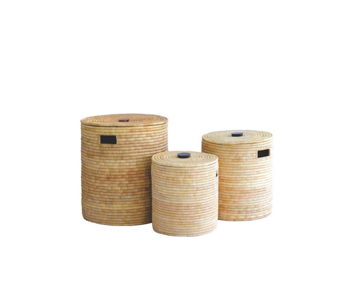 Click here for Mbare  Malawi Basket with Wooden Handle - Natural prices
