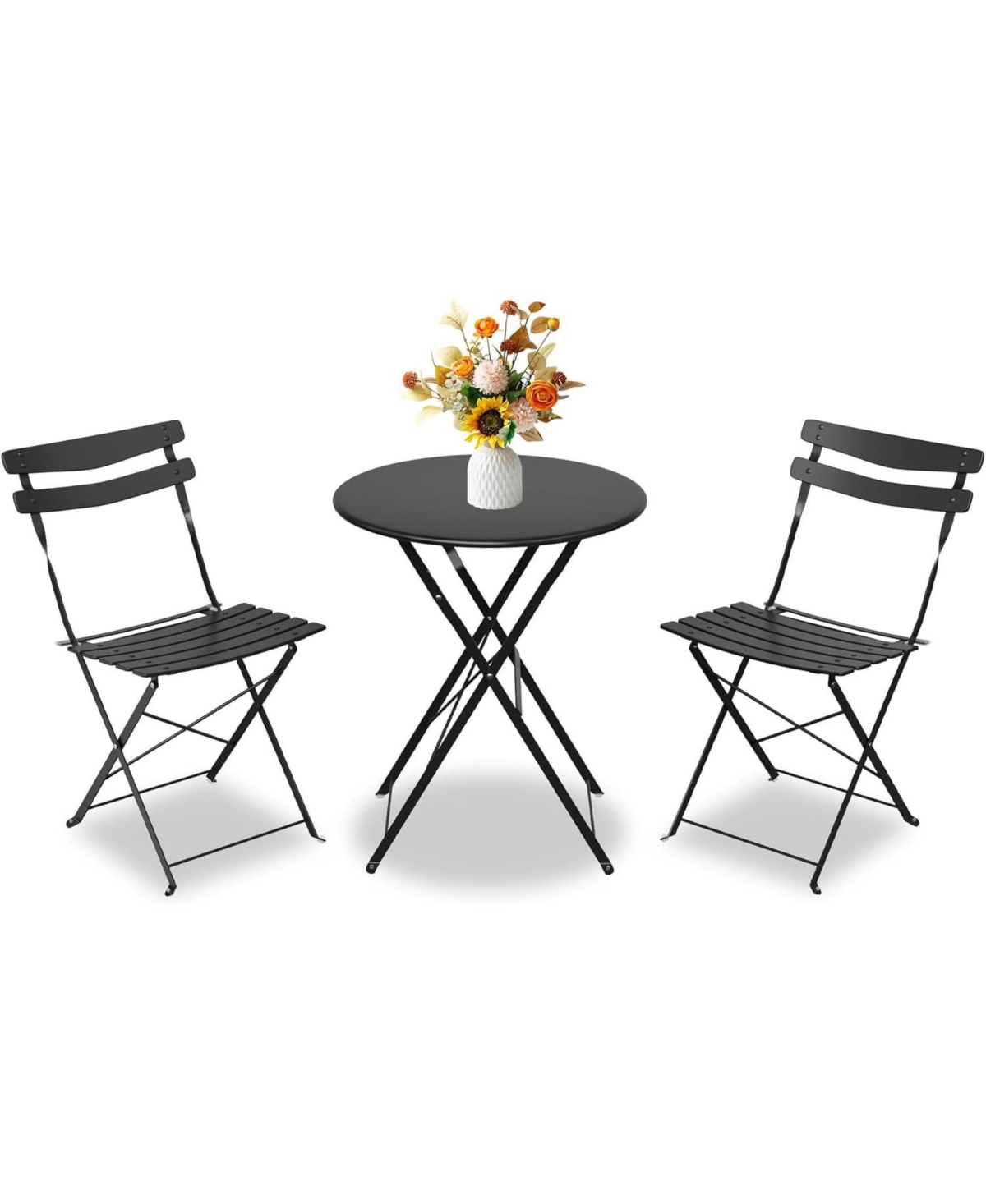 Click here for GarveeLife 3-Piece Folding Patio Bistro Set  Metal... prices