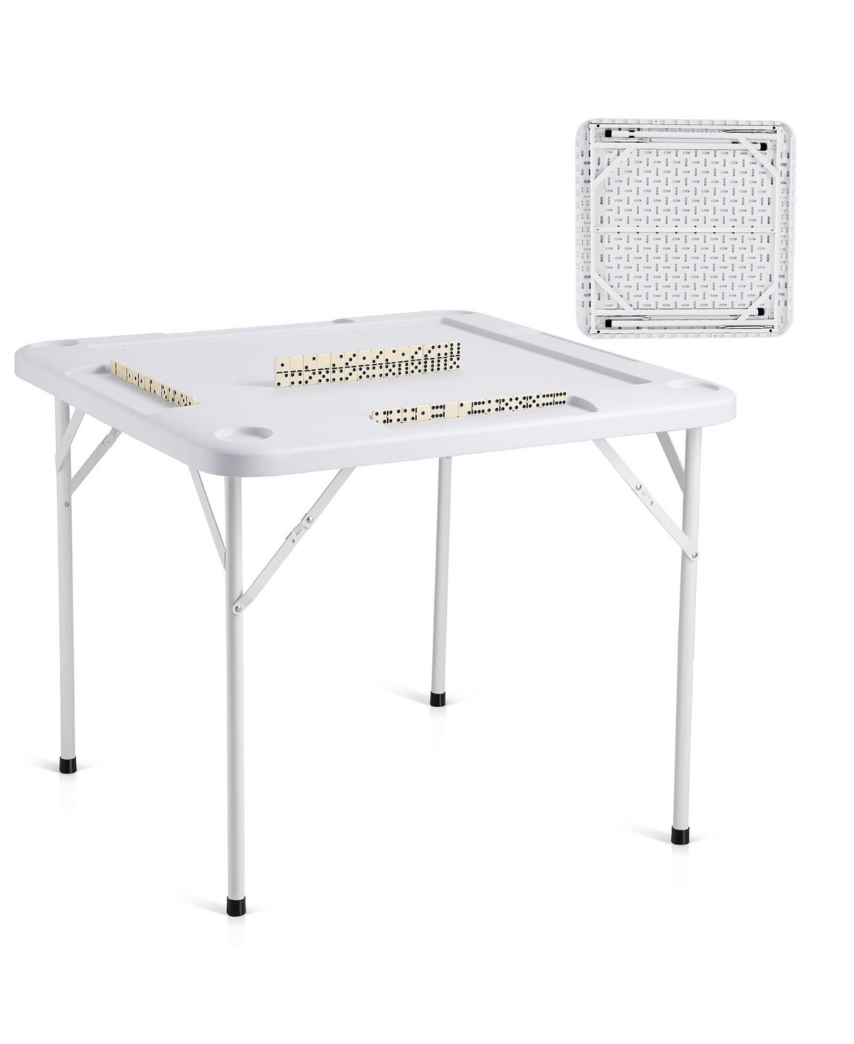 Click here for Mecale 35.4 Square Folding Mahjong Table for 4 Pla... prices