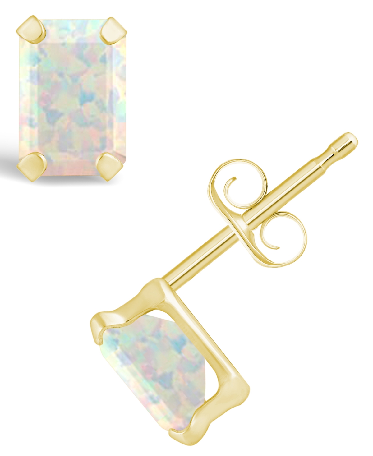 Click here for Macys Gemstone Stud Earrings in 10k Yellow Gold -... prices