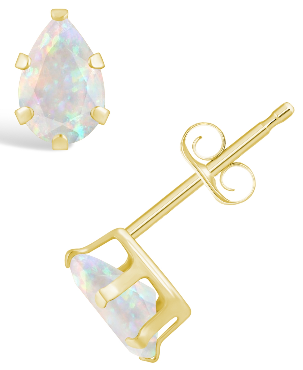 Click here for Macys Gemstone Stud Earrings in 10k Yellow Gold -... prices