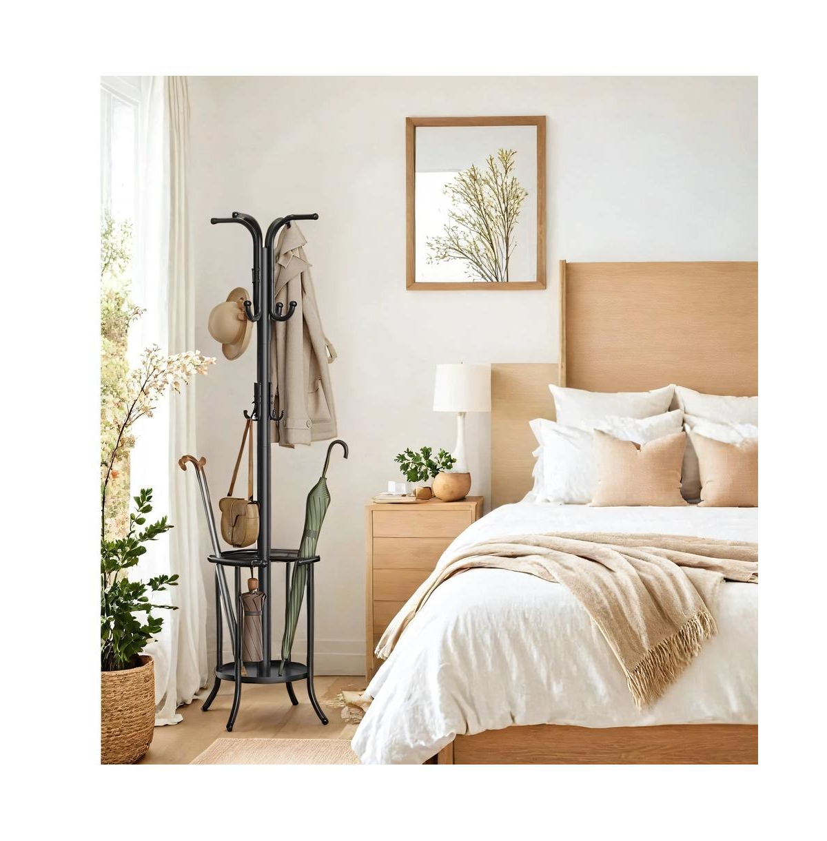Click here for Slickblue Freestanding Metal Coat Rack with Umbrel... prices