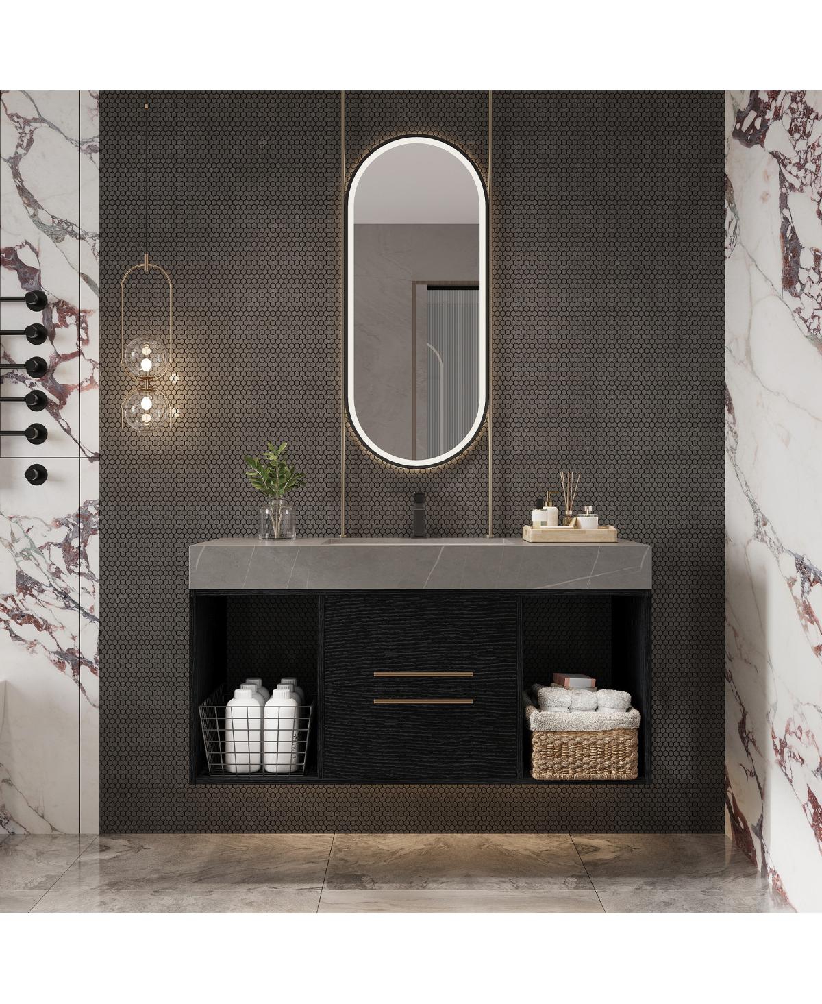 Click here for Sillysis Wall Mounted Bathroom Vanity with Faux Ma... prices