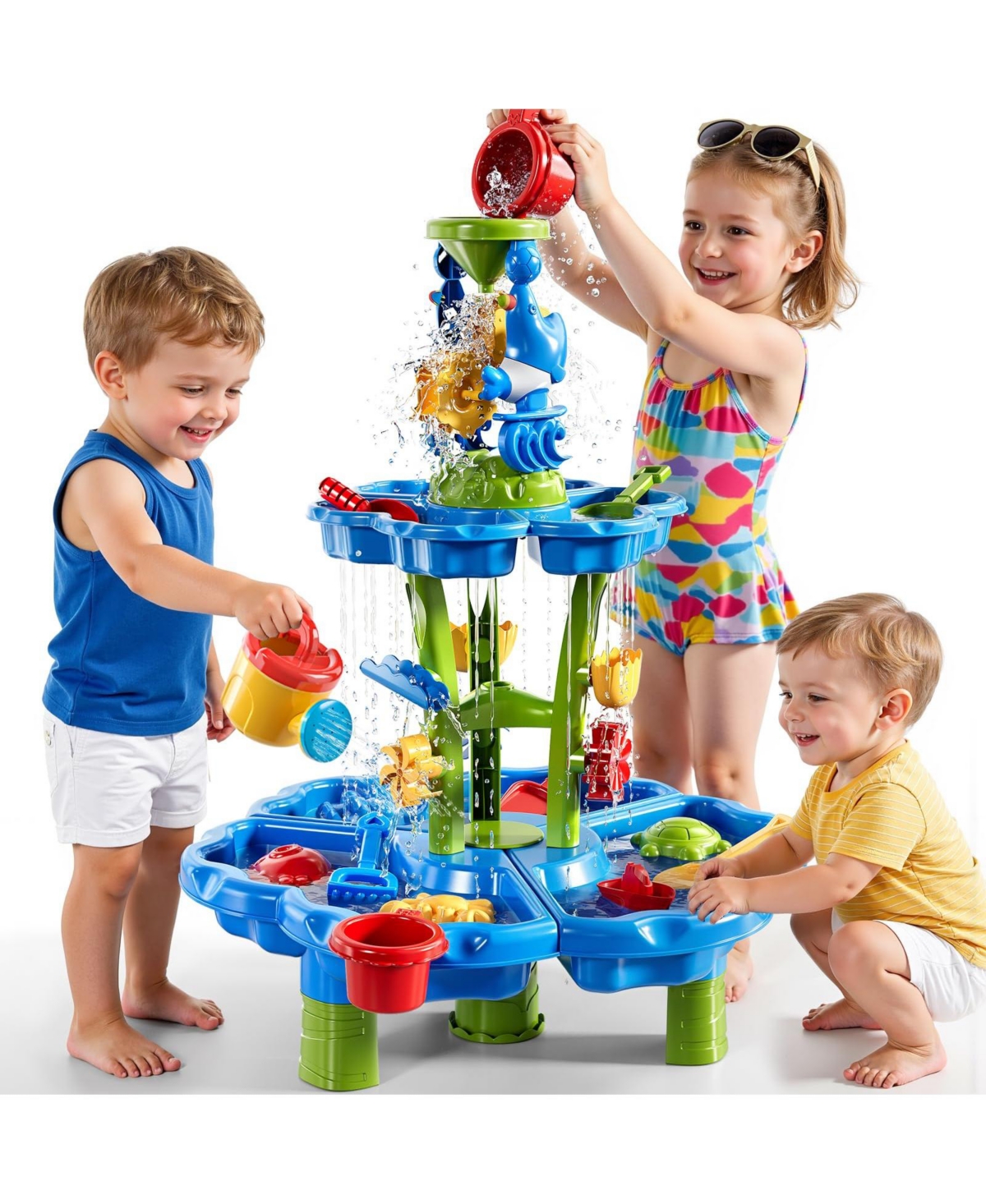 Click here for Gnuadz 2-Tier Water Table Kids Sand Sensory Play O... prices