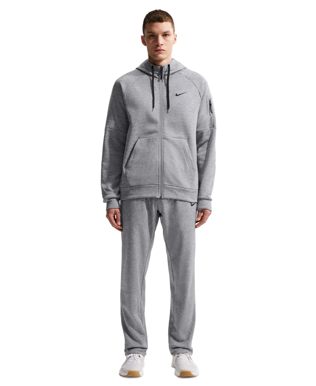 Click here for Nike Mens Therma-fit Full-Zip Logo Hoodie - Dark G... prices