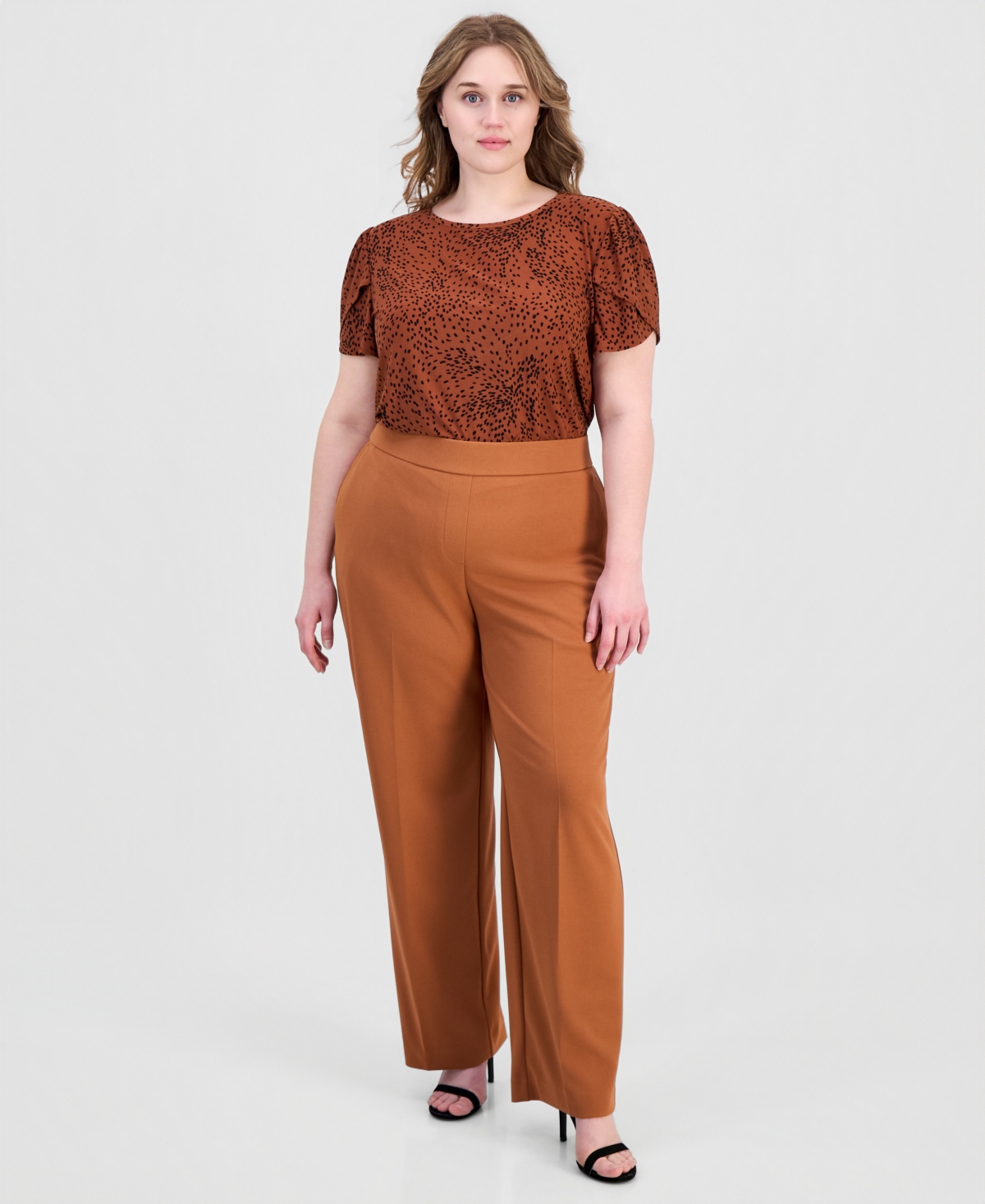 Click here for Anne Klein Essentials Plus Size High Rise Straight... prices