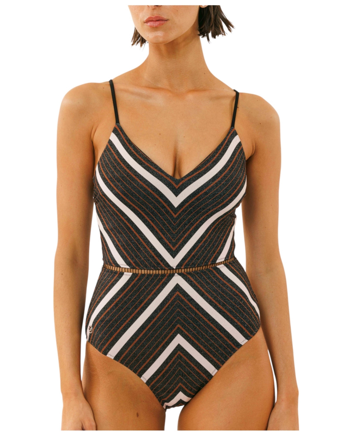 Click here for Biliblond Womens Onepiece Arava Shiny Leaf - Black... prices