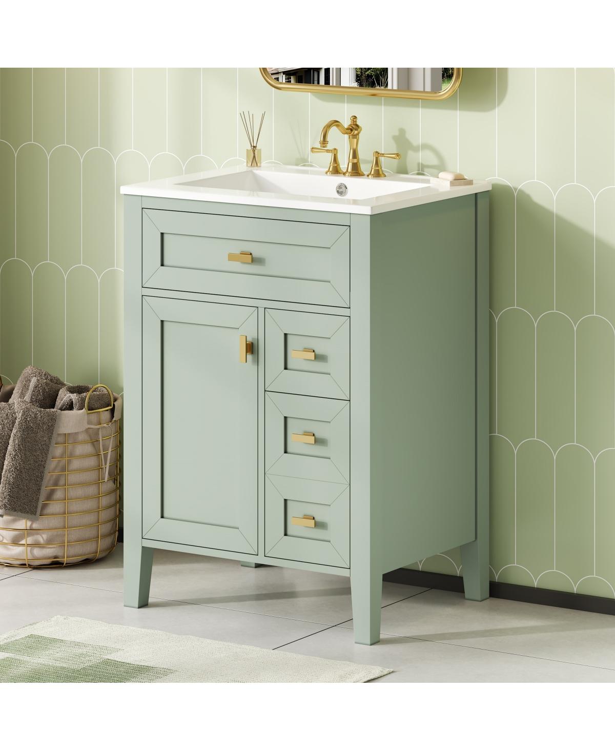 Click here for Sillysis 24 Inch Modern Black Bathroom Vanity with... prices