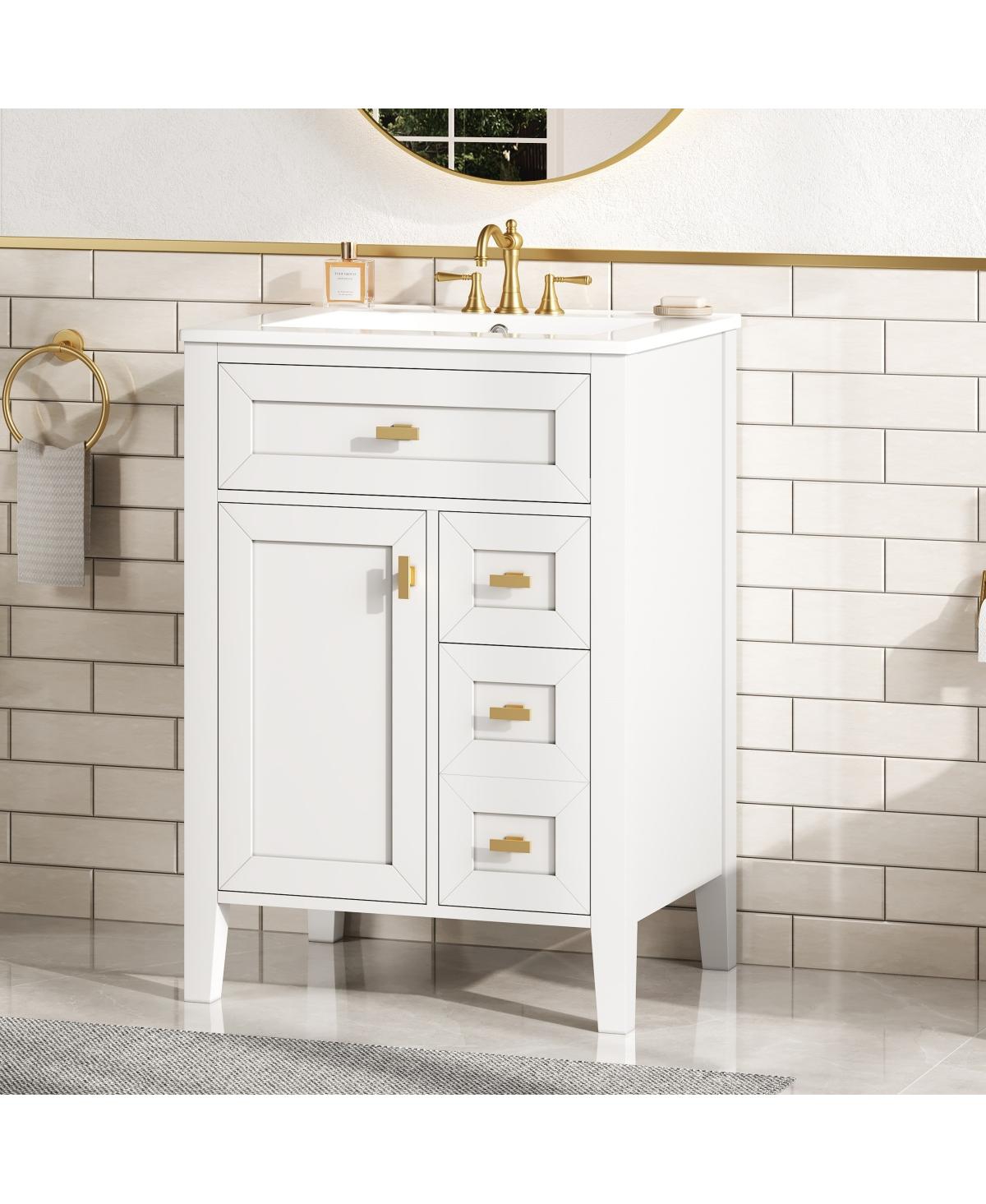 Click here for Sillysis 24 Inch Modern Black Bathroom Vanity with... prices
