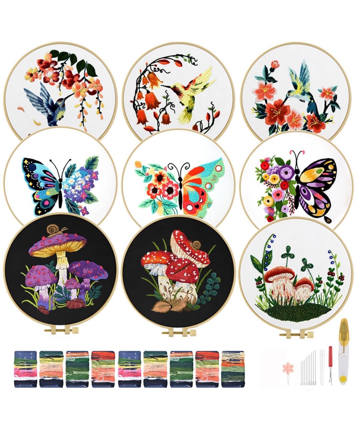 Click here for Gnuadz 9 Sets Embroidery Kit Beginner Hummingbird... prices