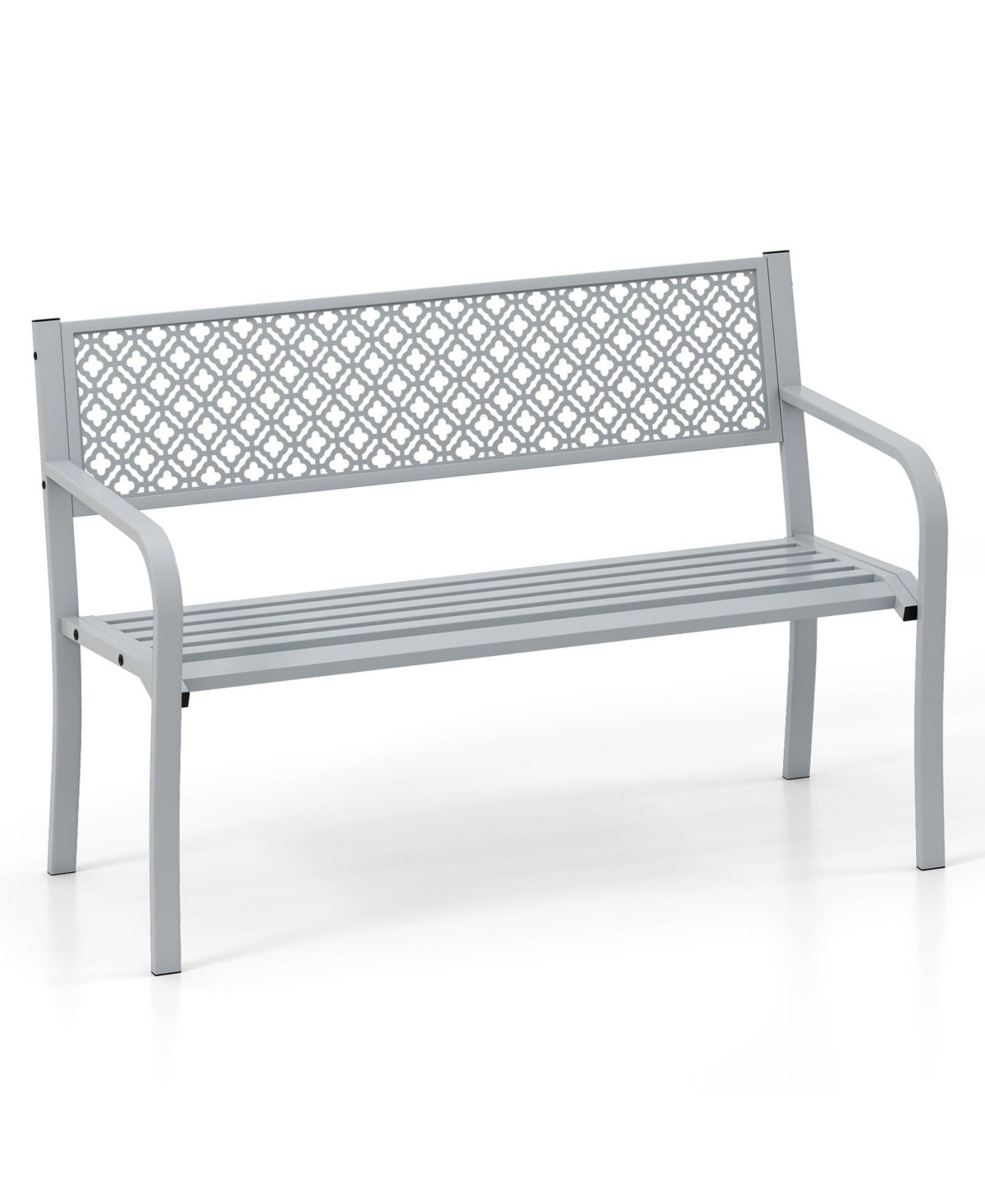 Click here for Gouun Steel Frame Patio Bench with Wide Seat - Gre... prices