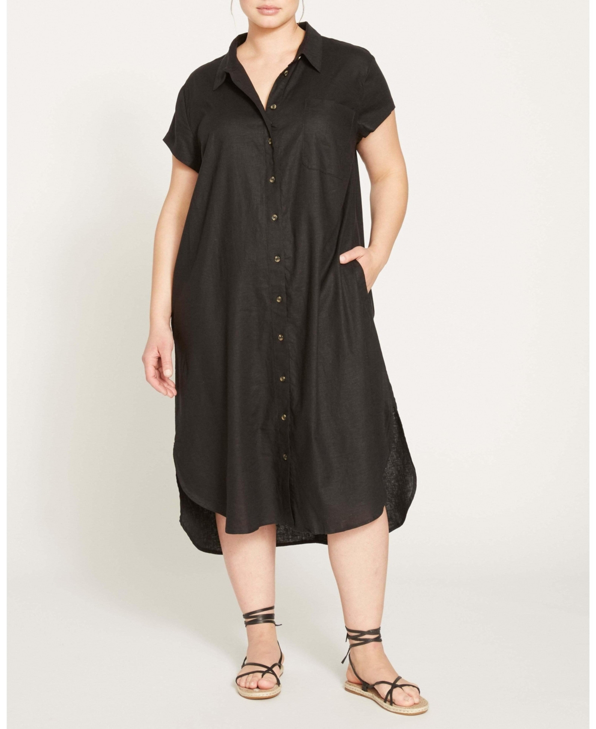 Click here for Universal Standard Plus Size Louvre Bow Back Linen... prices