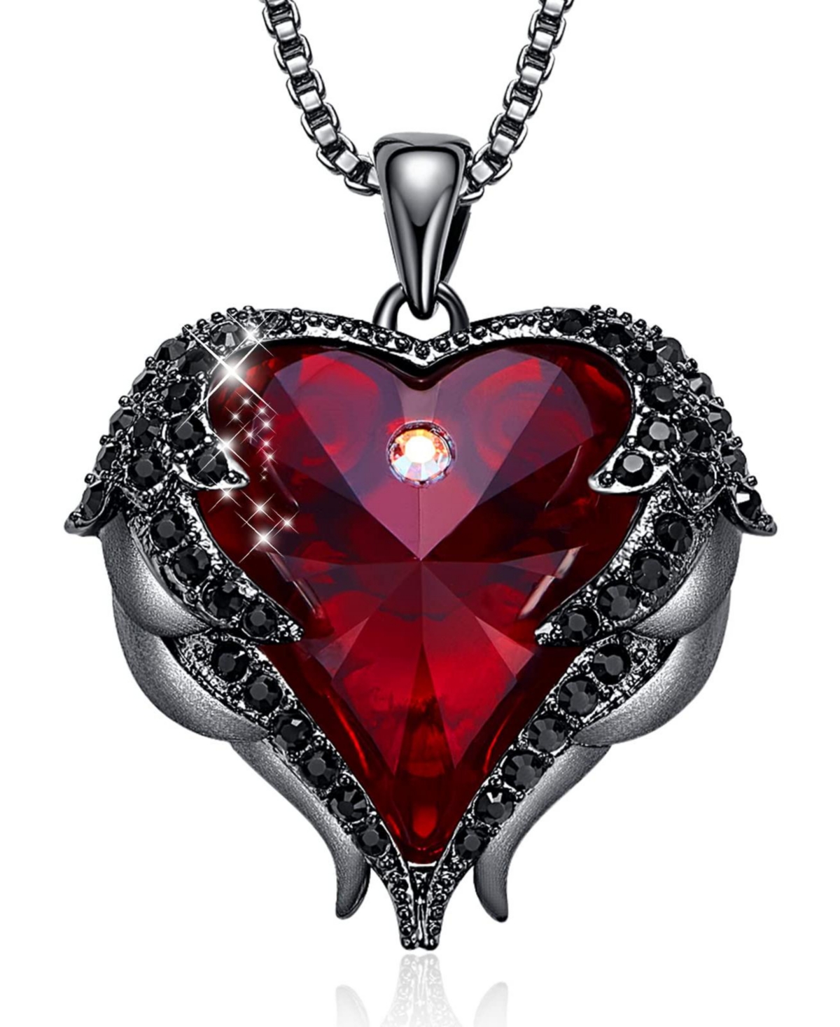 Click here for Gnuadz Angel Wings Birthstone Heart Necklace Gift... prices