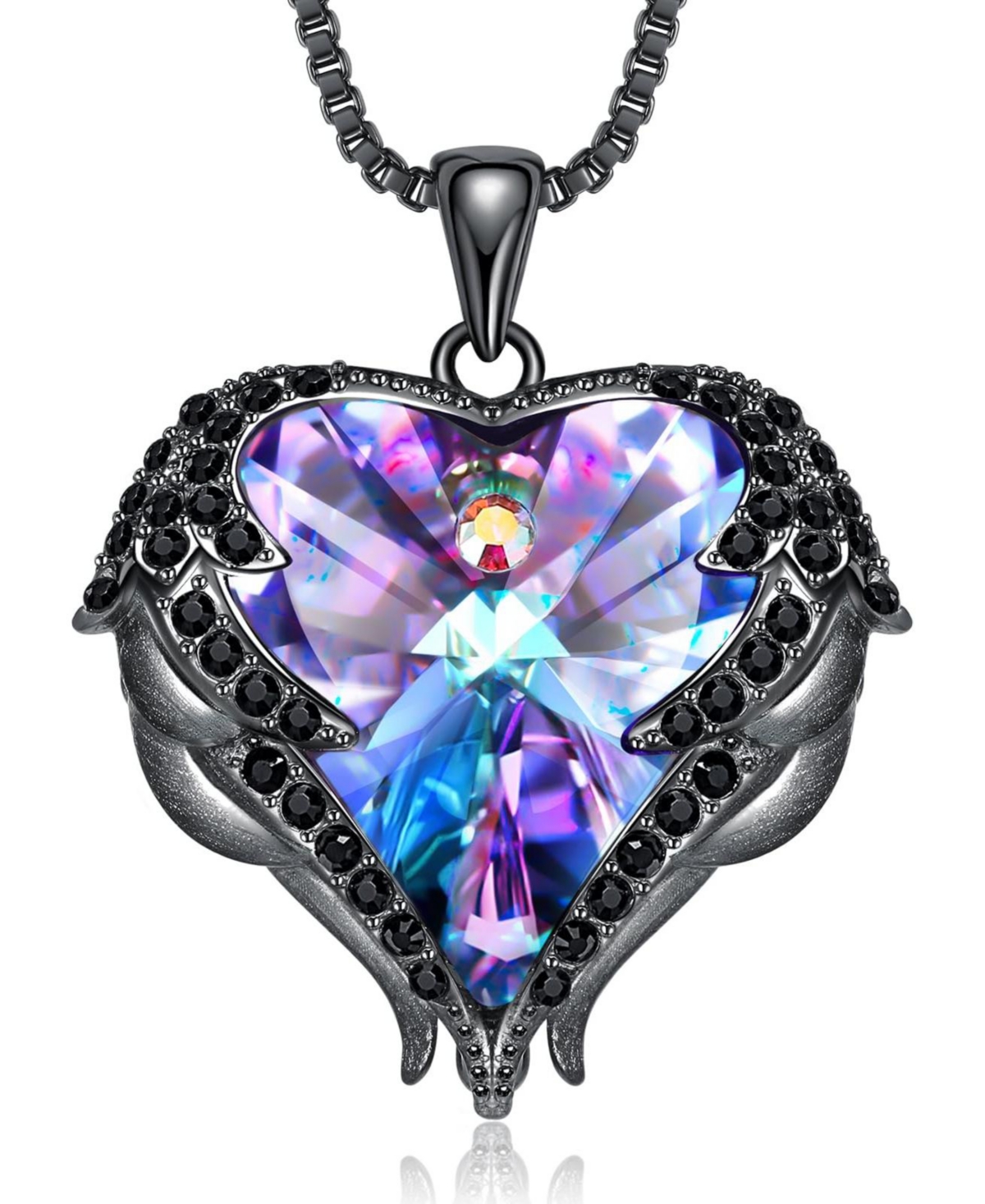 Click here for Gnuadz Angel Wings Birthstone Heart Necklace Gift... prices