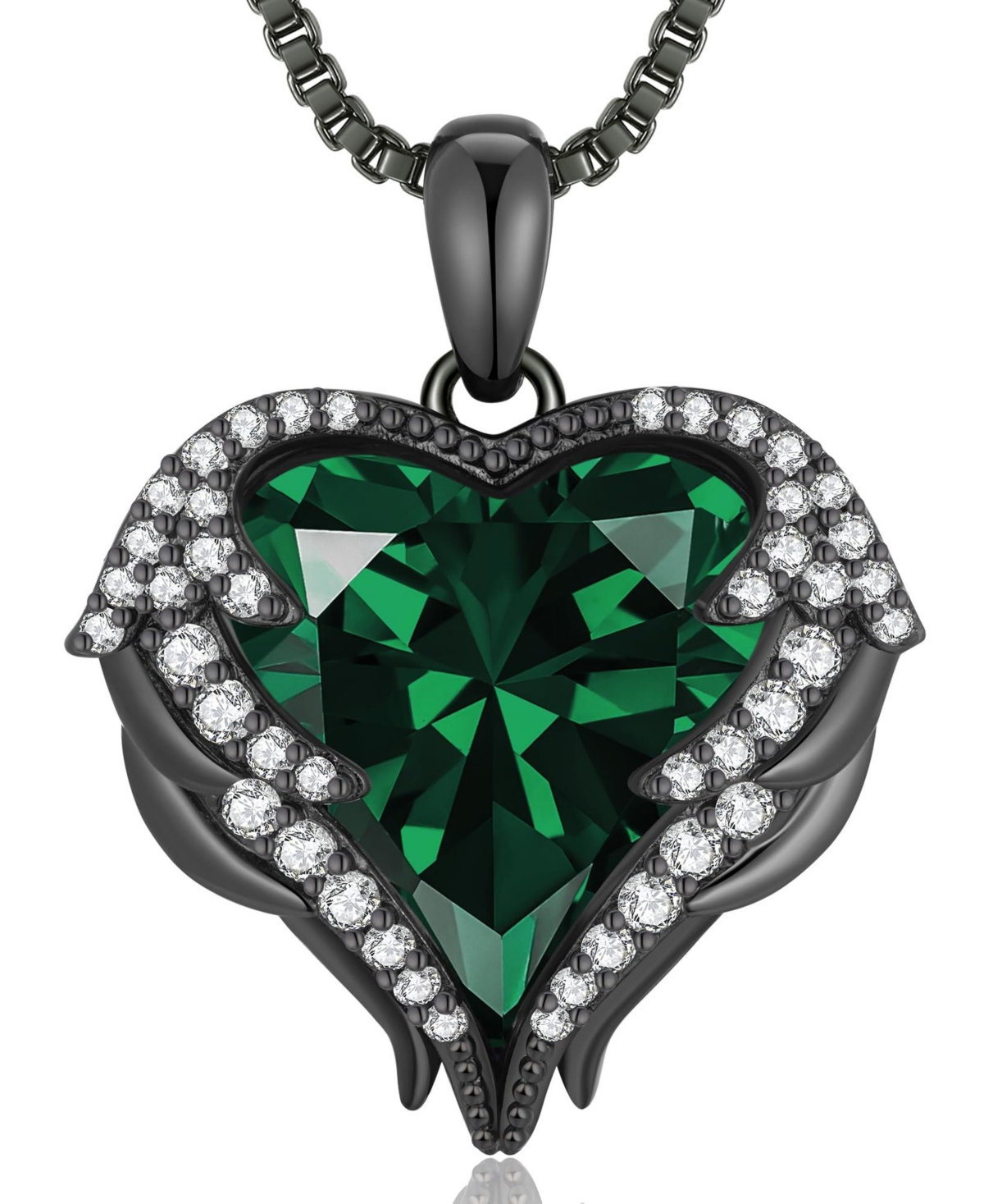 Click here for Gnuadz Angel Wings Birthstone Heart Necklace Gift... prices