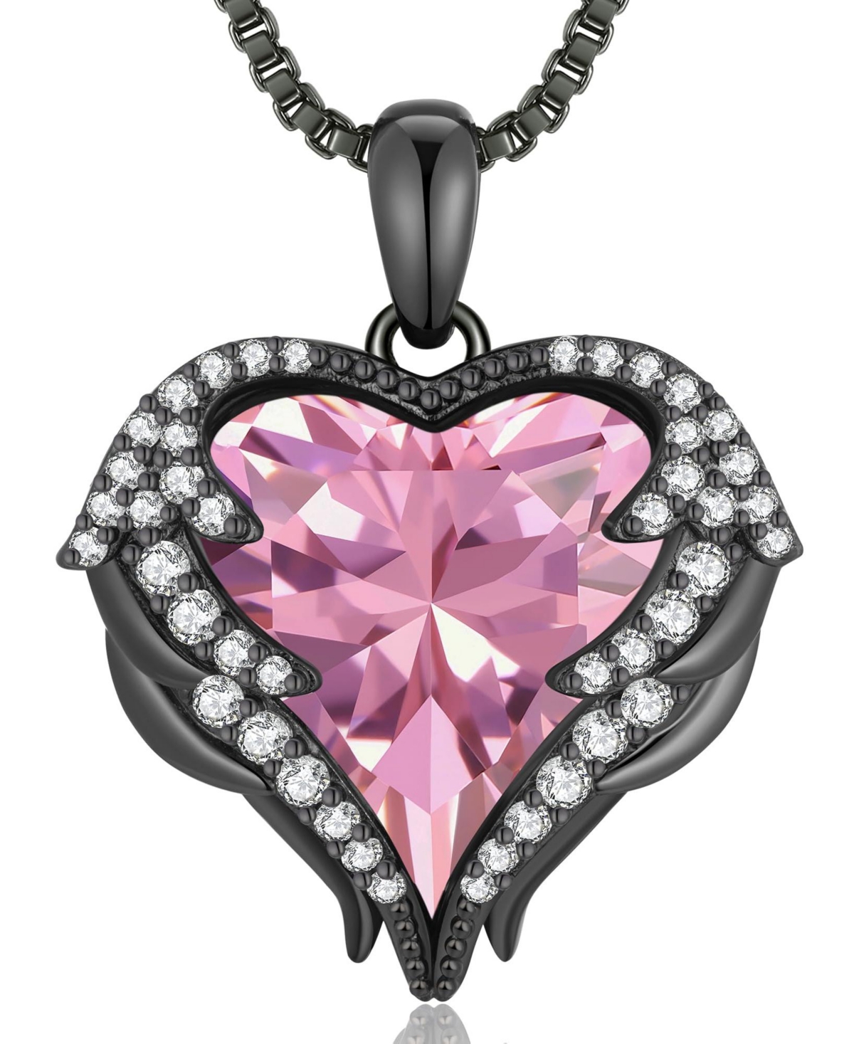 Click here for Gnuadz Angel Wings Birthstone Heart Necklace Gift... prices