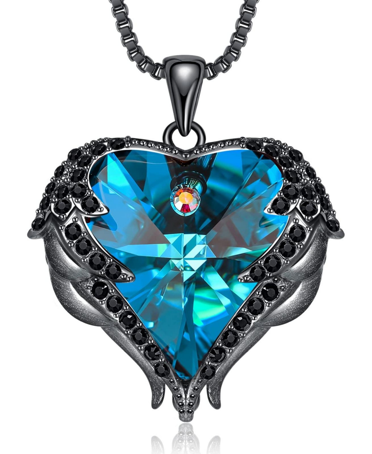 Click here for Gnuadz Angel Wings Birthstone Heart Necklace Gift... prices