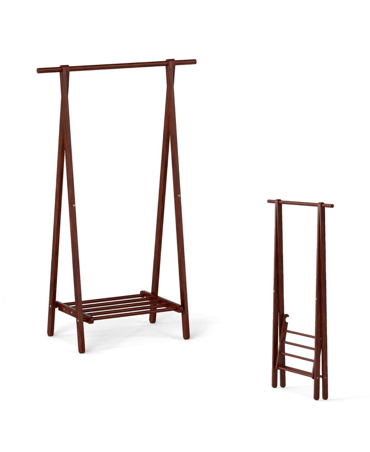 Click here for Gouun Folding Rubber Wood Garment Rack with Bottom... prices