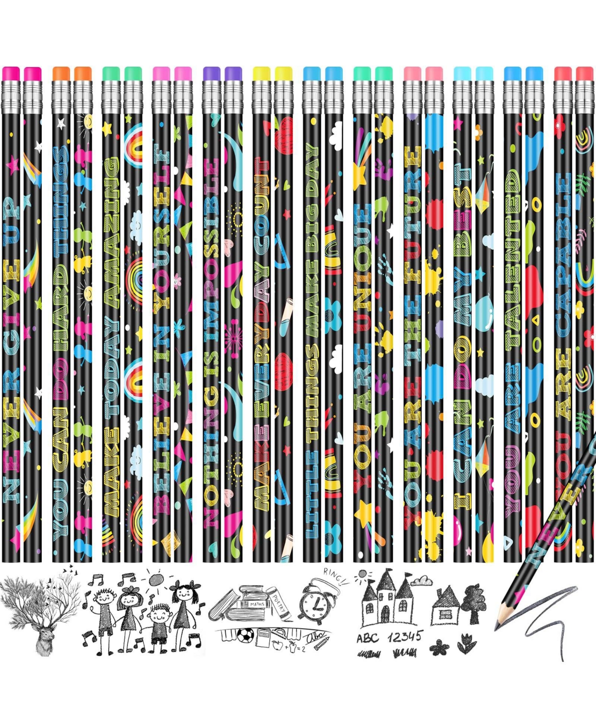 Click here for Gnuadz Motivational Pencils Bulk Inspirational Cla... prices