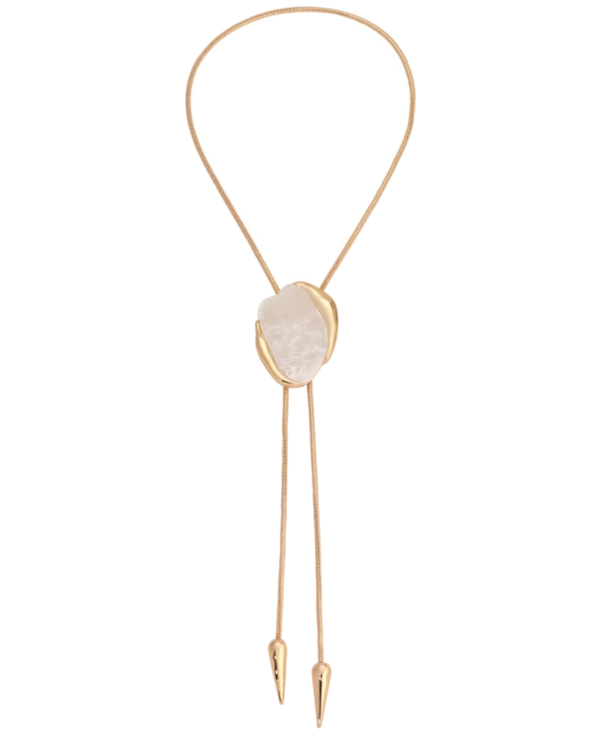 Click here for Ettika 18k Gold-Plated Bone Statement Bolo Necklac... prices