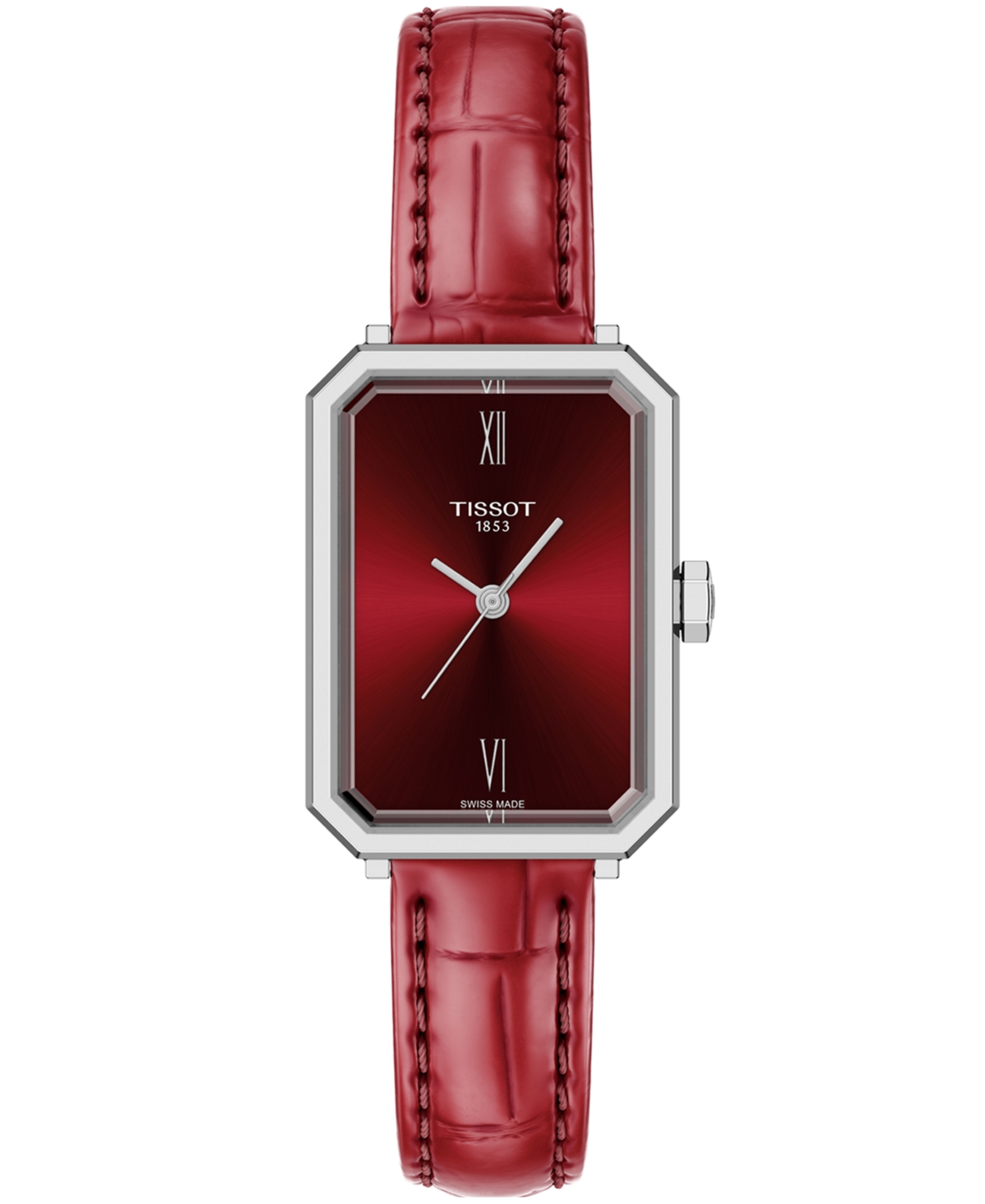 Click here for Tissot Womens Quartz Red Leather Strap Watch  21.8... prices