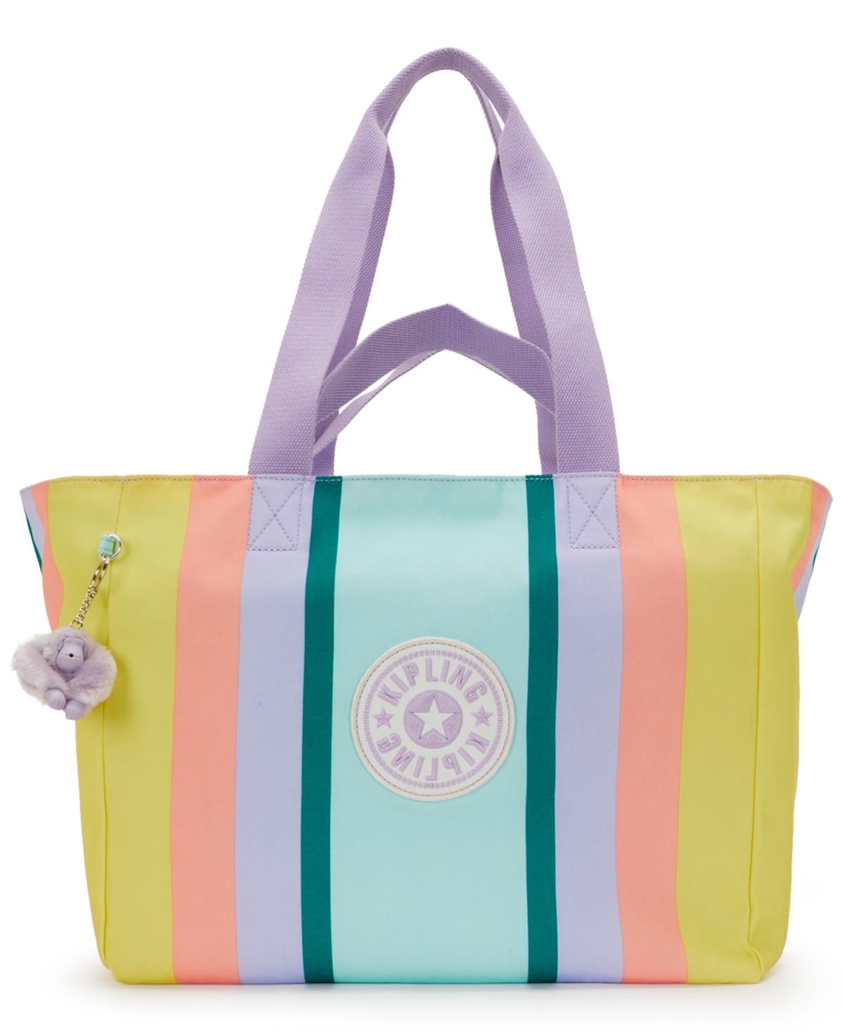 Click here for Kipling Art Medium Travel Tote Handbag - Bold Stri... prices