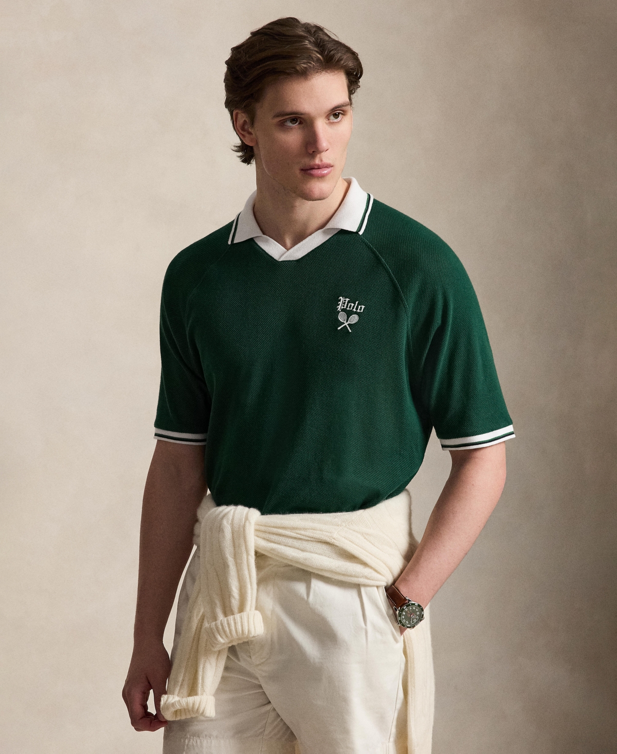 Click here for Polo Ralph Lauren Mens Regular-Fit Pointelle Jerse... prices