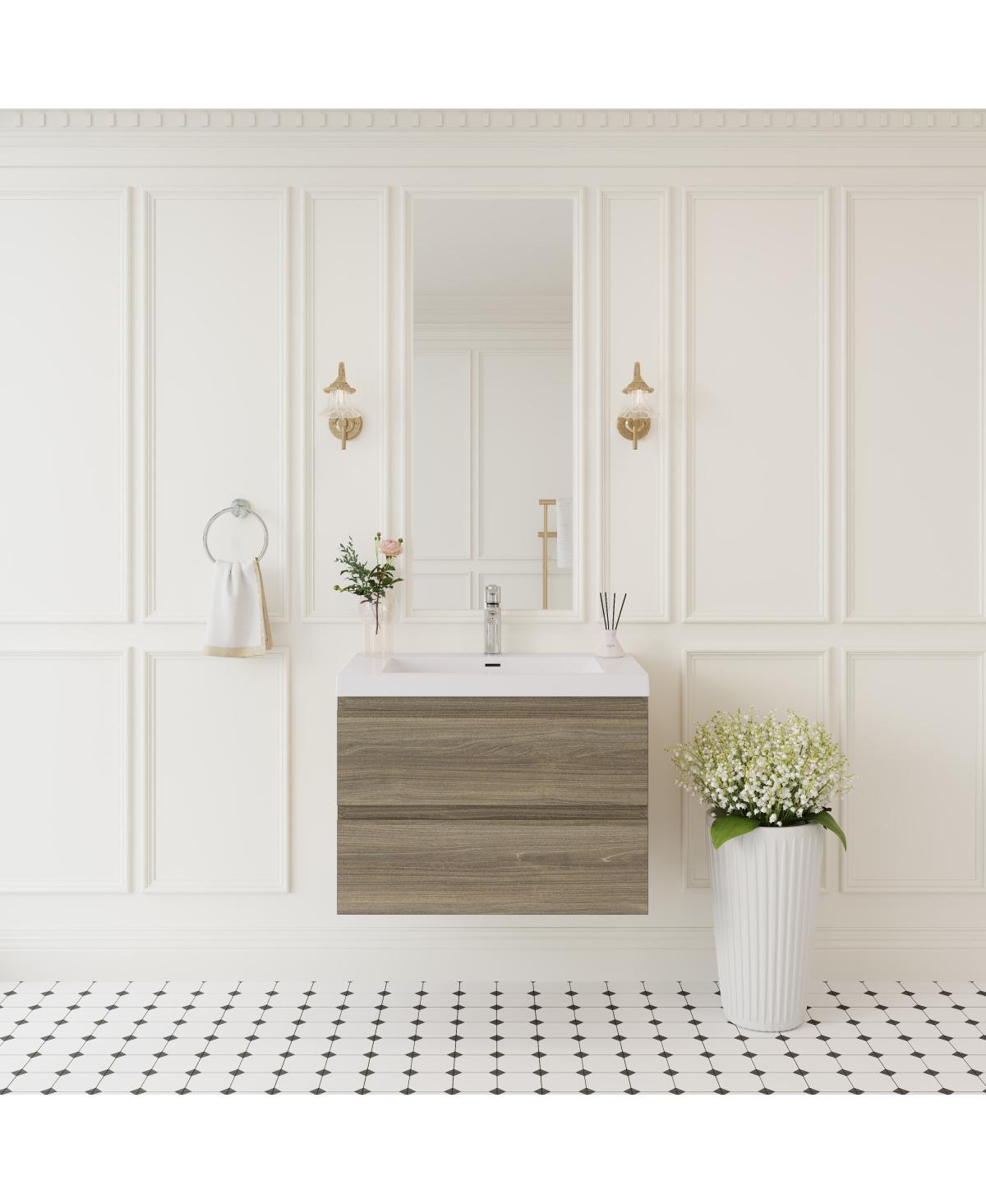 Click here for Sillysis 29.5 Inch Wall Mounted Bathroom Vanity wi... prices