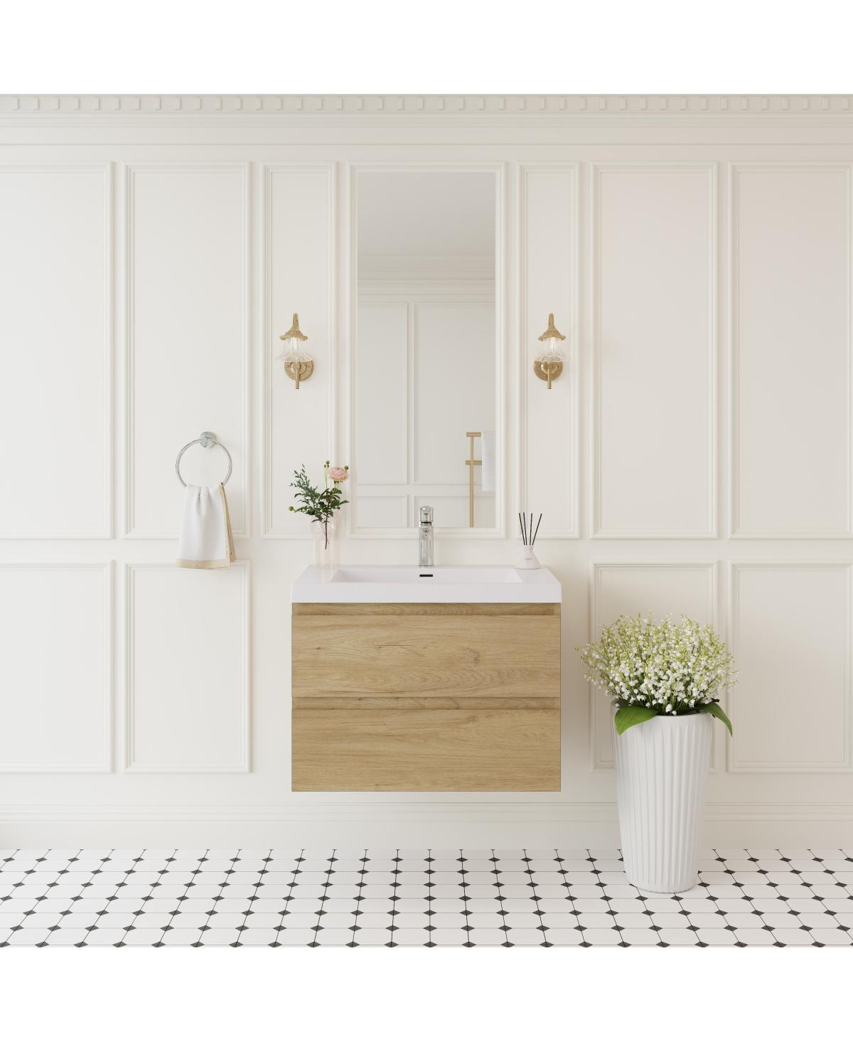 Click here for Sillysis 29.5 Inch Wall Mounted Bathroom Vanity wi... prices