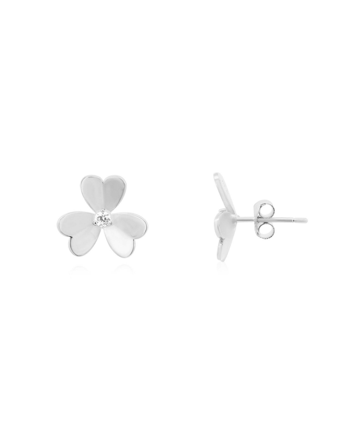Click here for The Lovery Clover Petal Cz Stud Earrings Sterling... prices