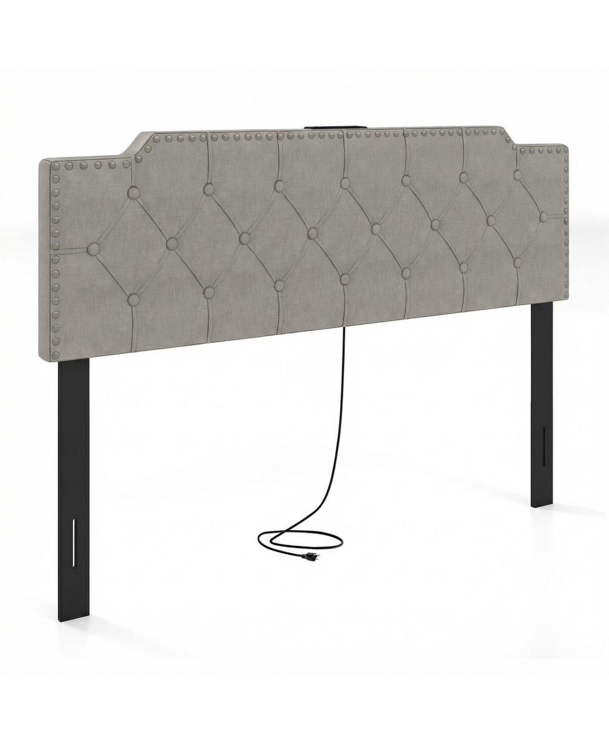 Click here for Slickblue Upholstered Bed Headboard with Rivet Acc... prices